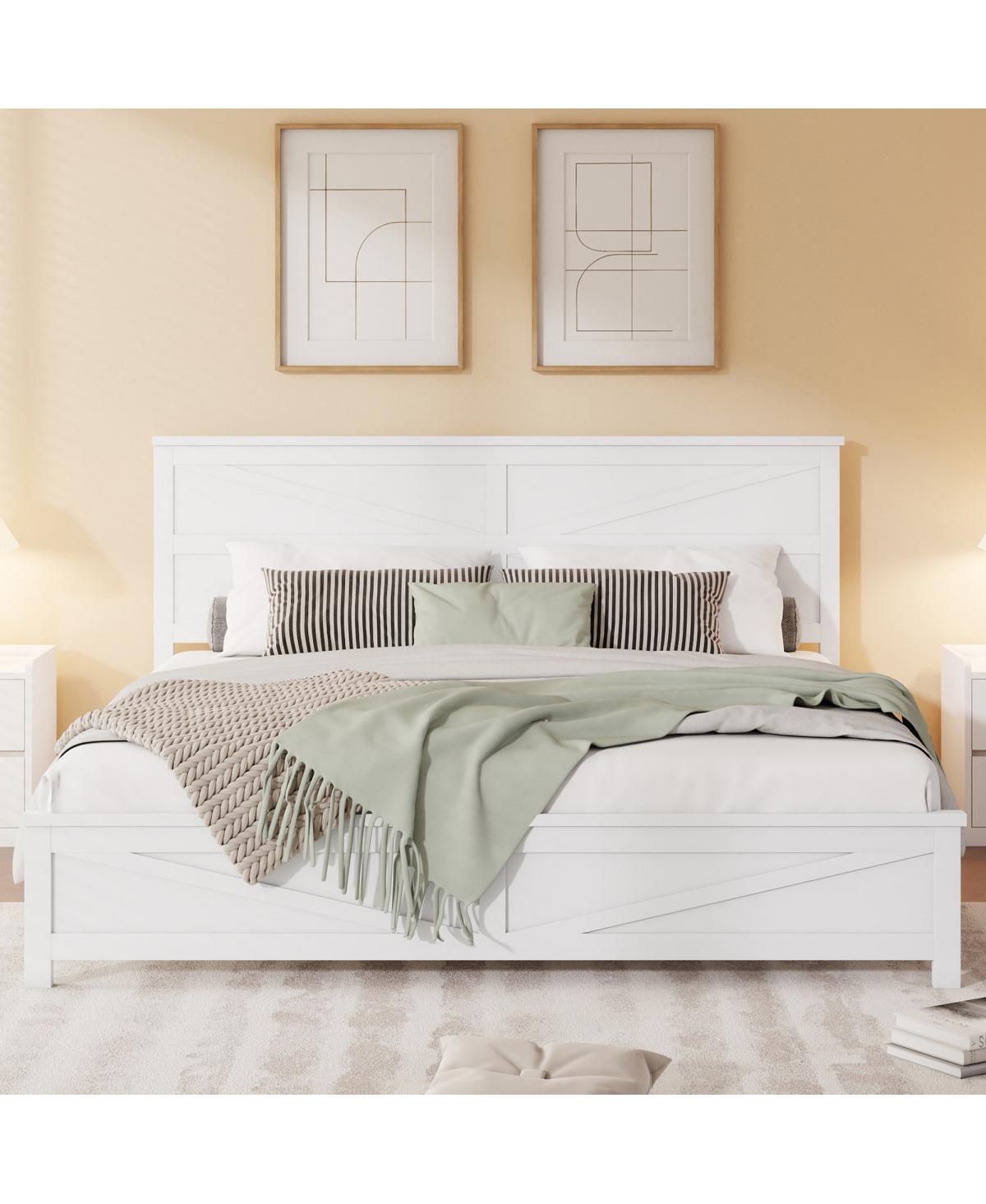 Click here for Streamdale Furniture Farmhouse King Bed with Barn... prices