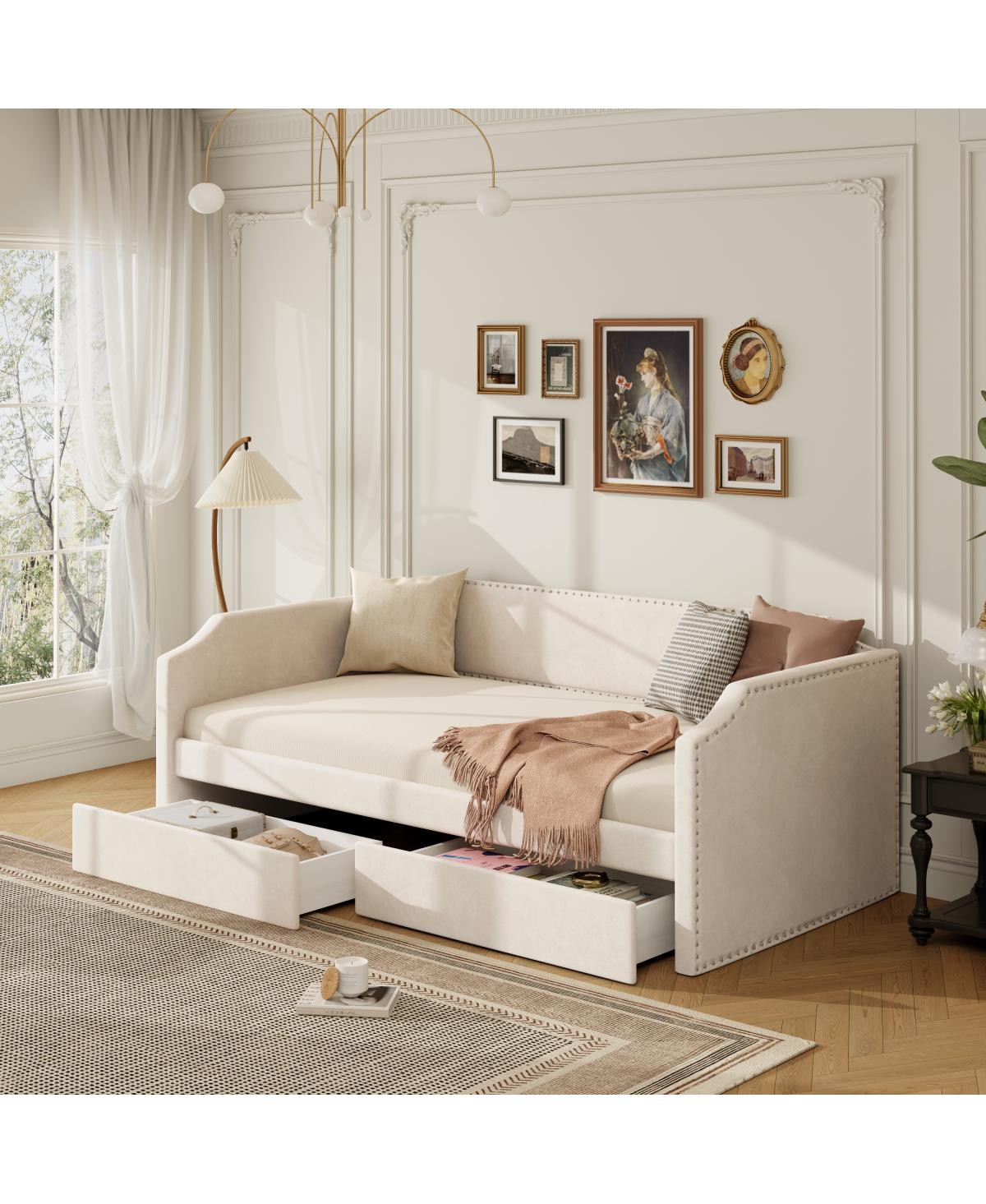 Click here for Streamdale Furniture Velvet Upholstered Daybed wit... prices