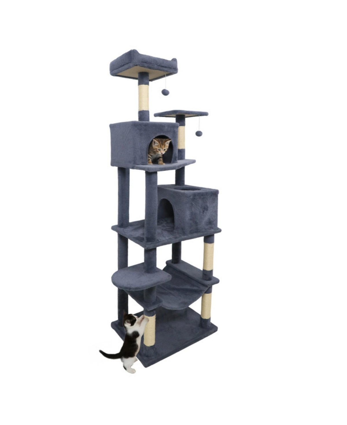 Click here for Hongge 58 Inch Modern Cat Tower with Wide-Entrance... prices
