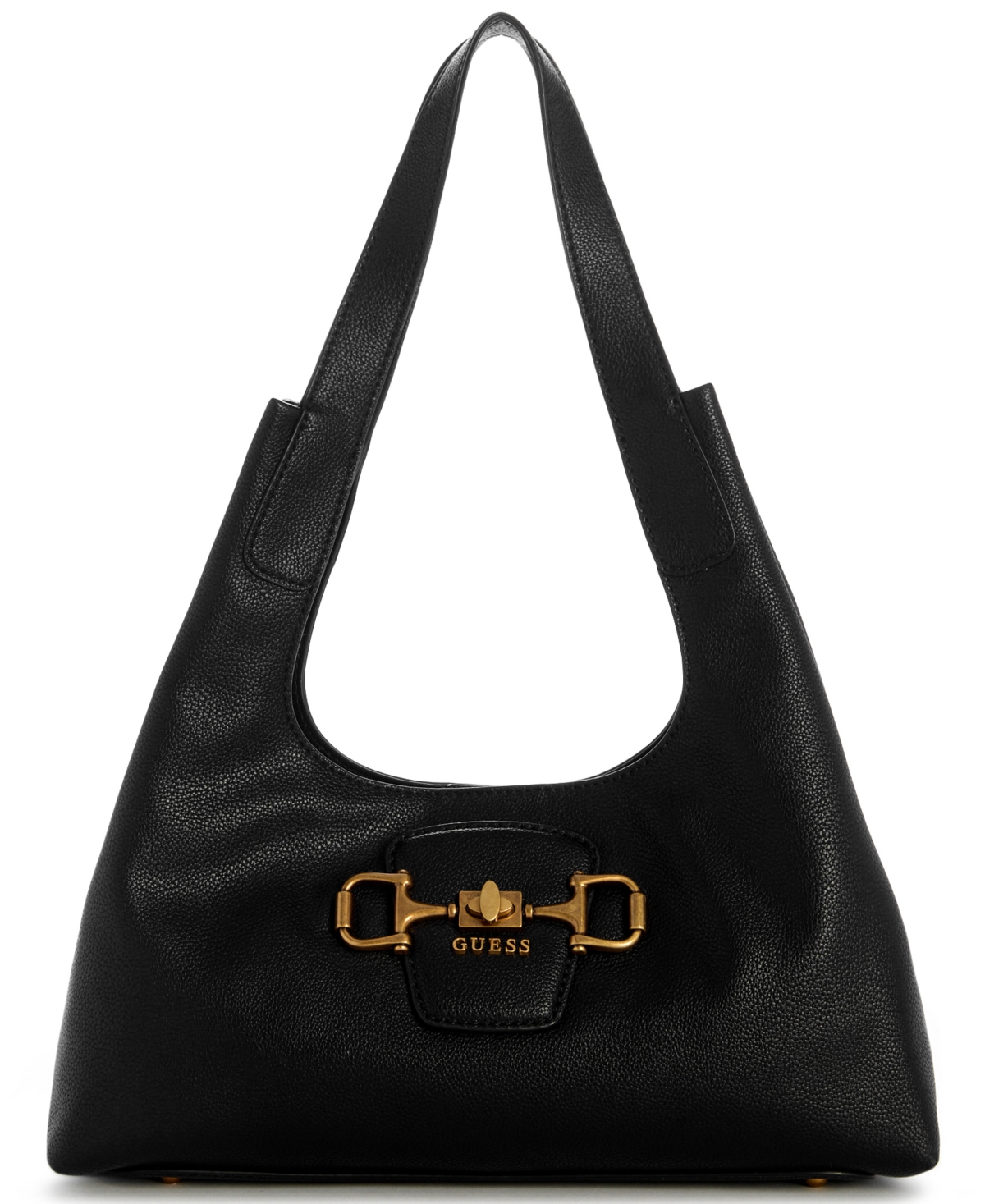 Click here for Guess Sunset Medium Hobo Handbag - Black prices