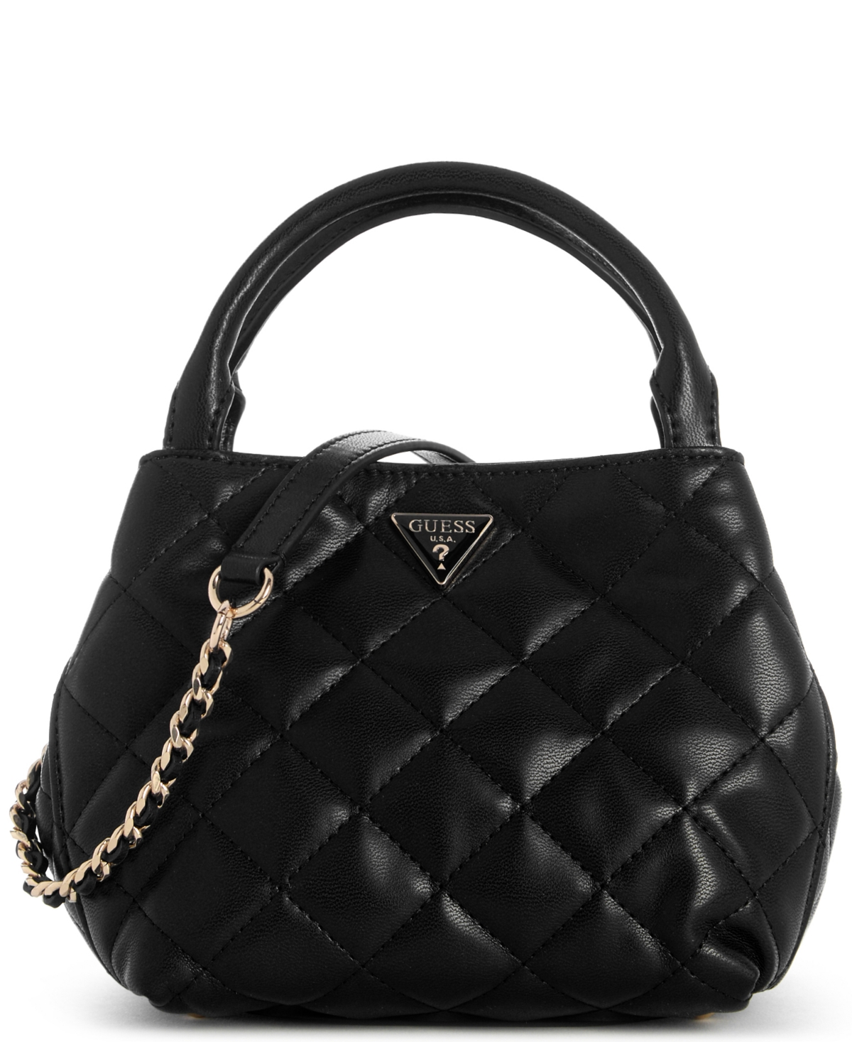 Click here for Guess Juliet Small Top Handle Satchel Handbag - Bl... prices