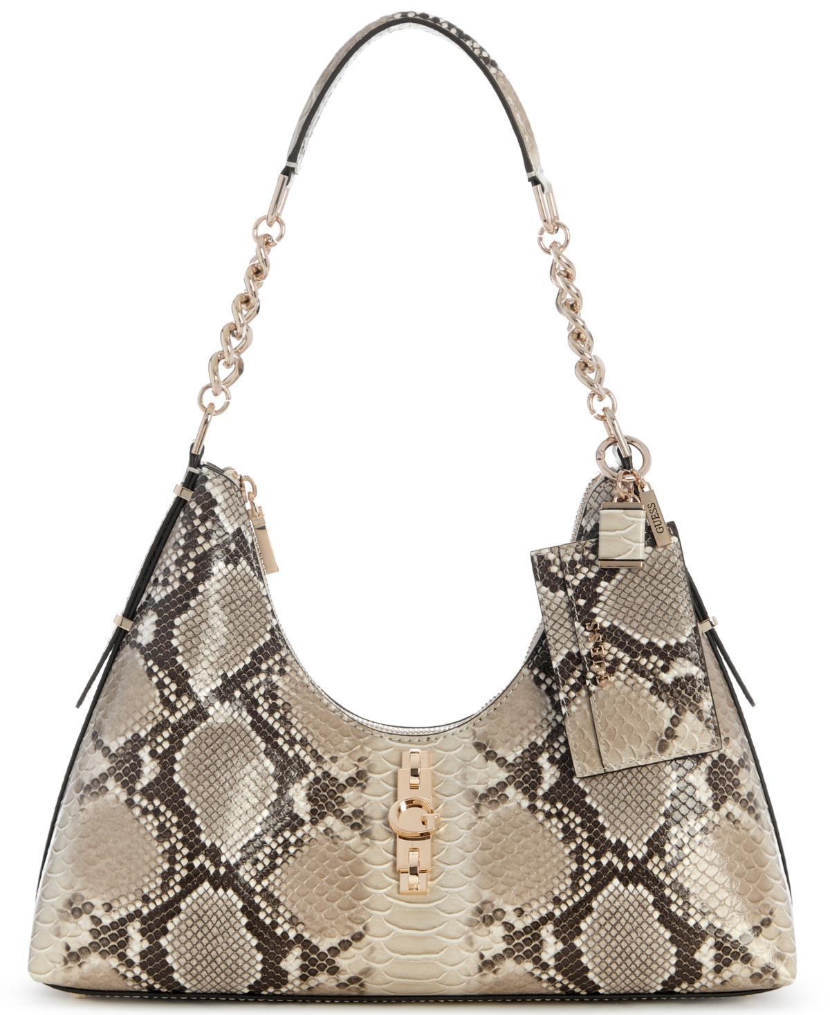 Click here for Guess Yvonne Medium Hobo Handbag - Natural prices