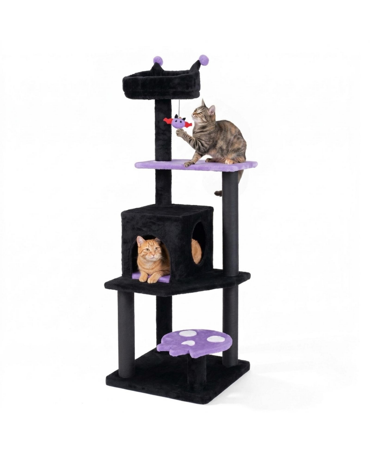 Click here for Hongge Spooky 57 Inch Cat Tower with Spider-Shaped... prices