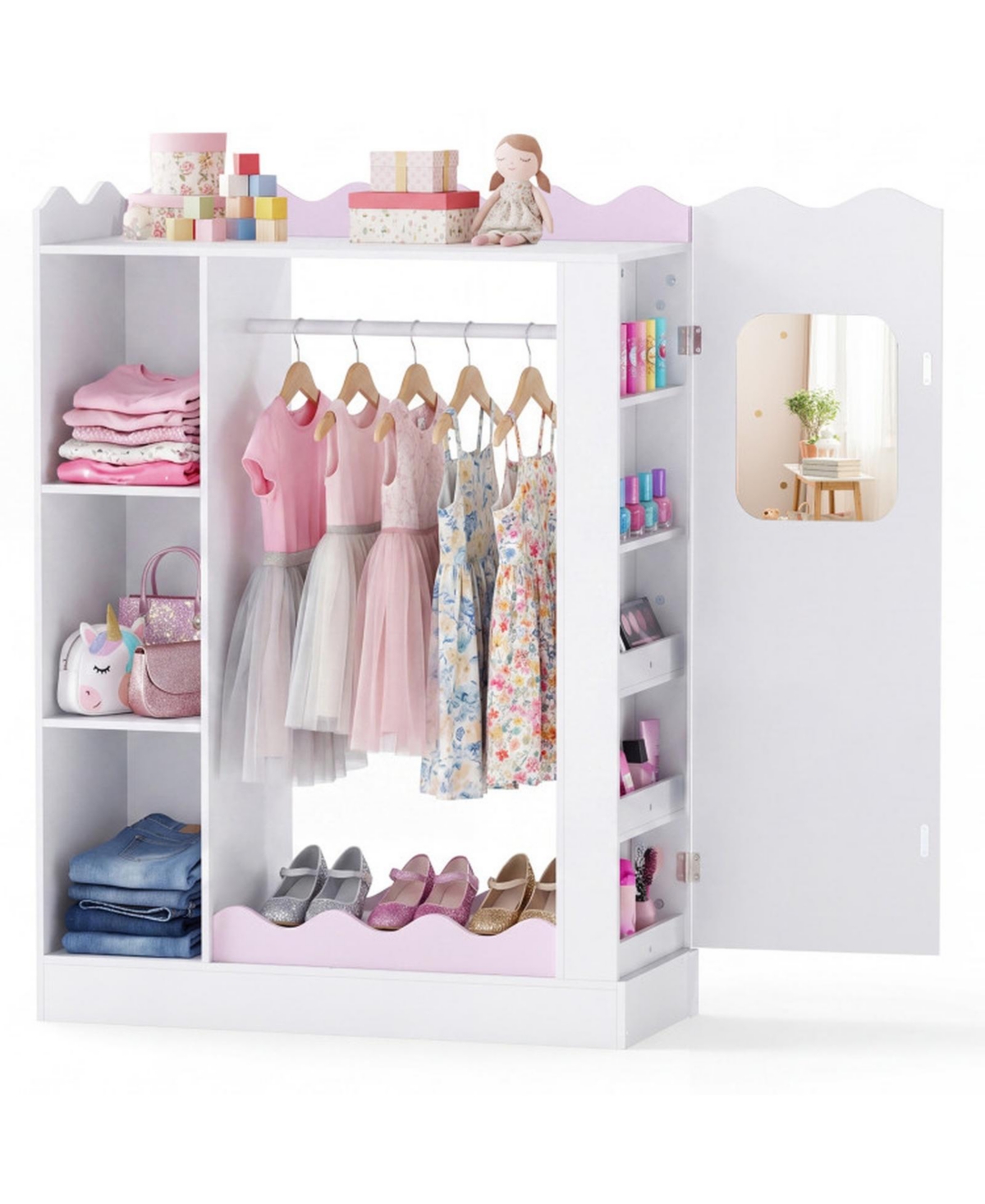 Click here for Hongge Kids Wardrobe Storage Closet with Full-Leng... prices