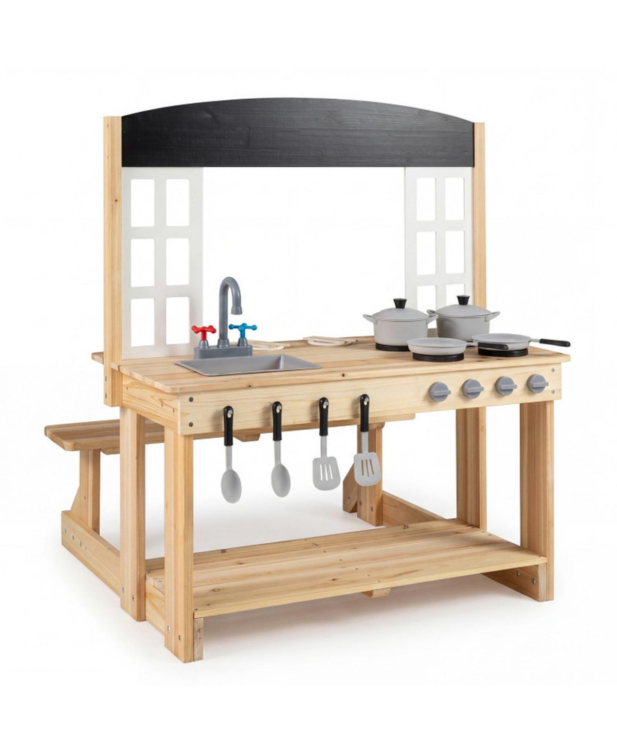 Click here for Hongge Wooden Outdoor 2-in-1 Mud Kitchen Playset... prices