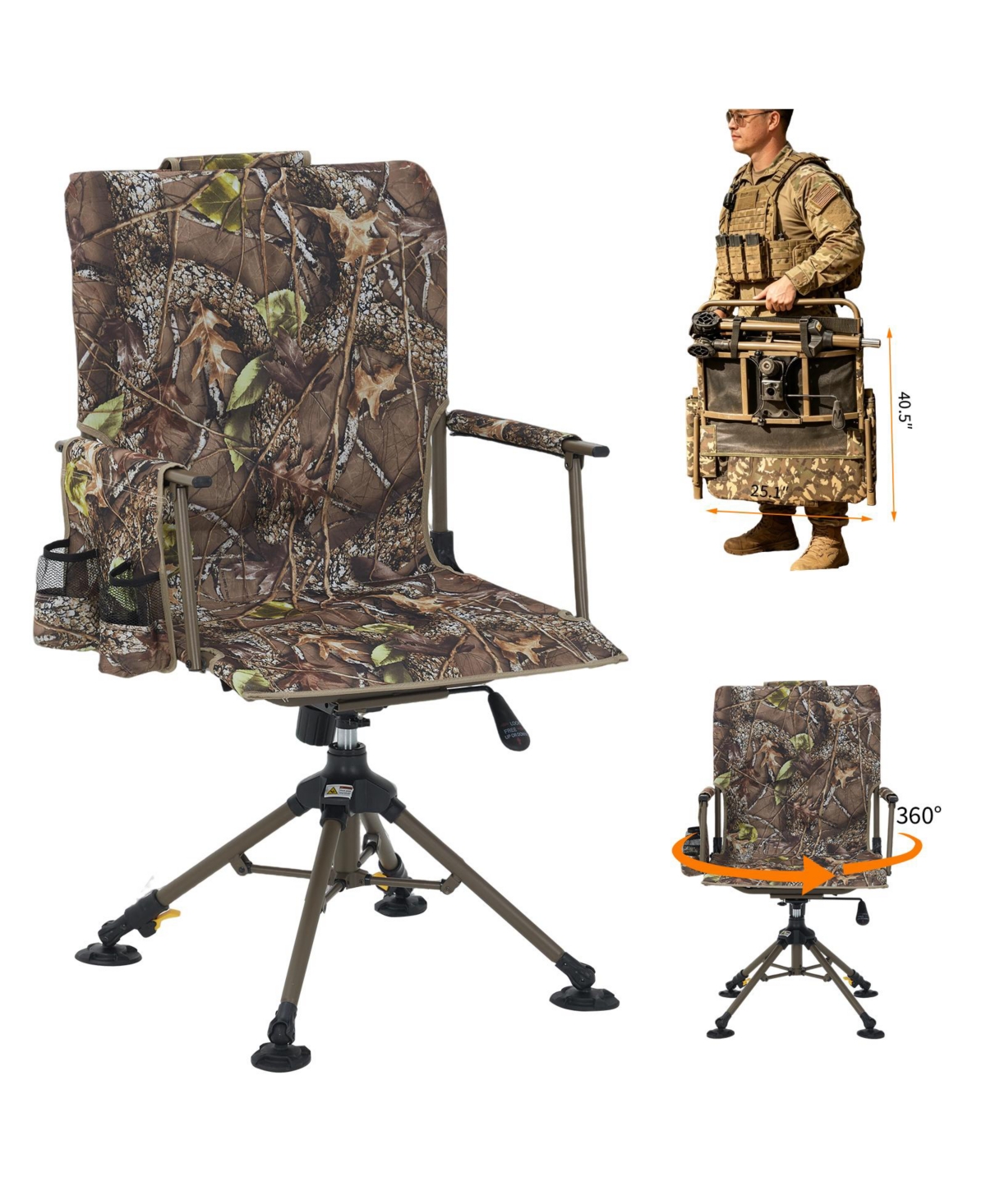 Click here for homfan Leaf Camouflage 360degree(s) Swivel Folding... prices