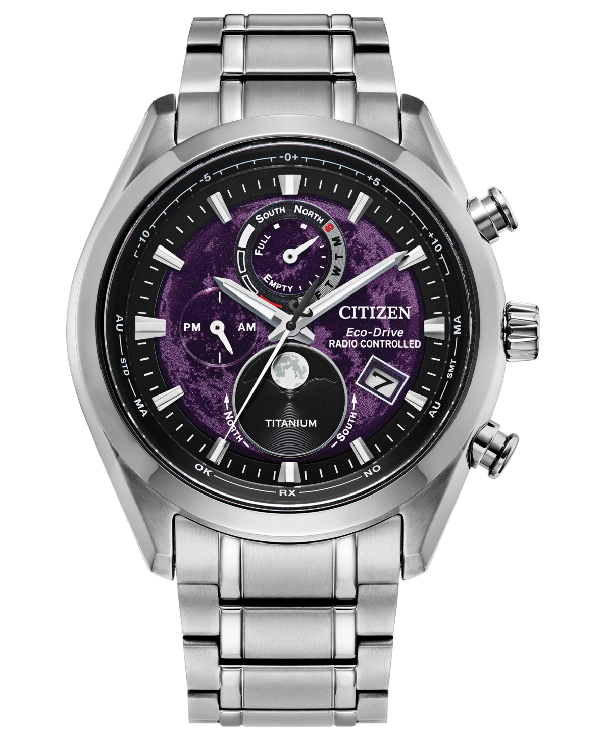 Click here for Citizen Mens Tsuki-yomi A-t Silver-Tone Super Tita... prices