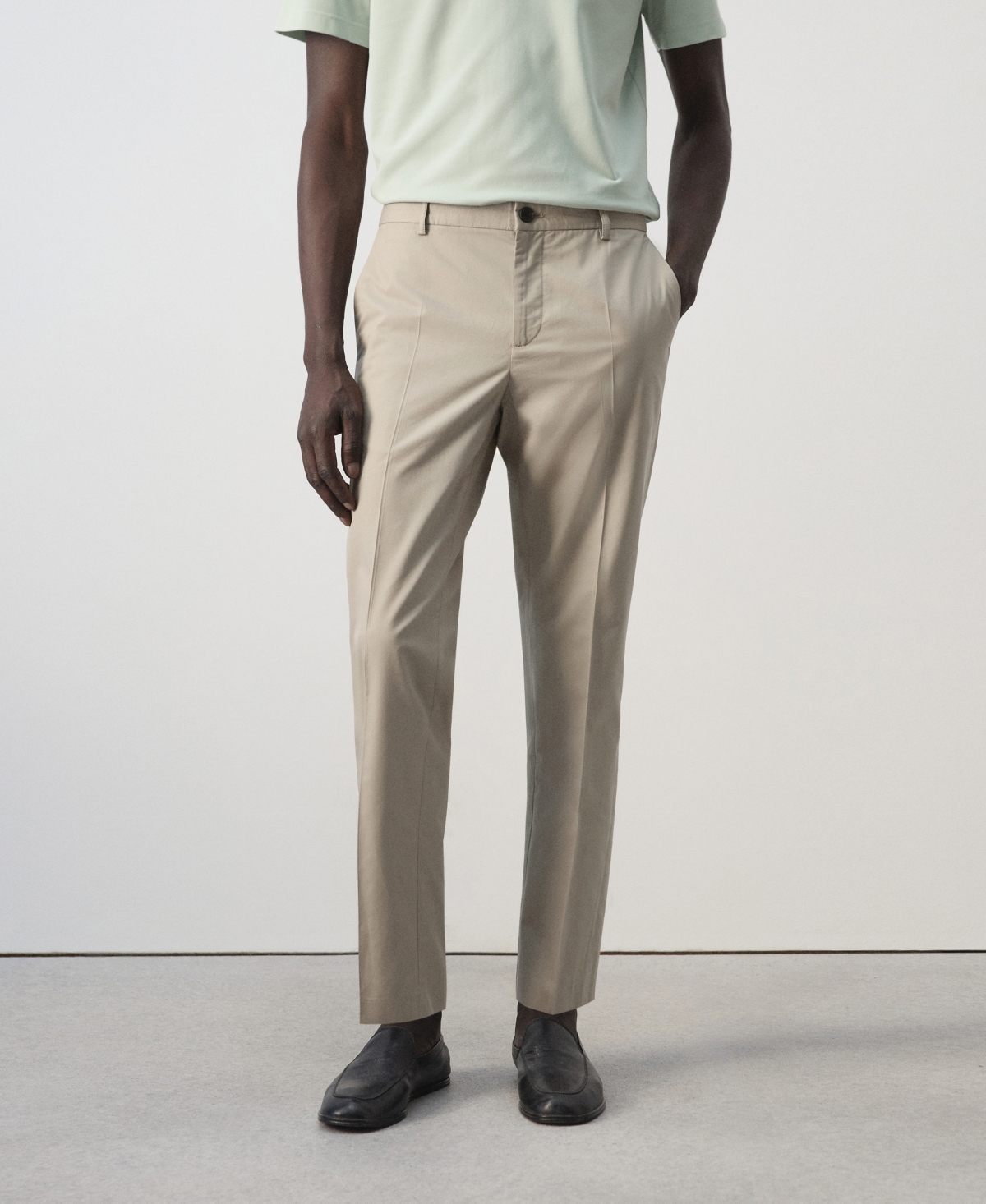 Click here for Mango Mens Slim-Fit Cotton-Lyocell-Blend Pants - M... prices