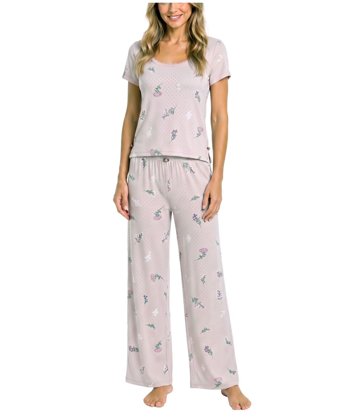 Click here for Sincerely Jules Womens Brushed Pointelle Square Ne... prices