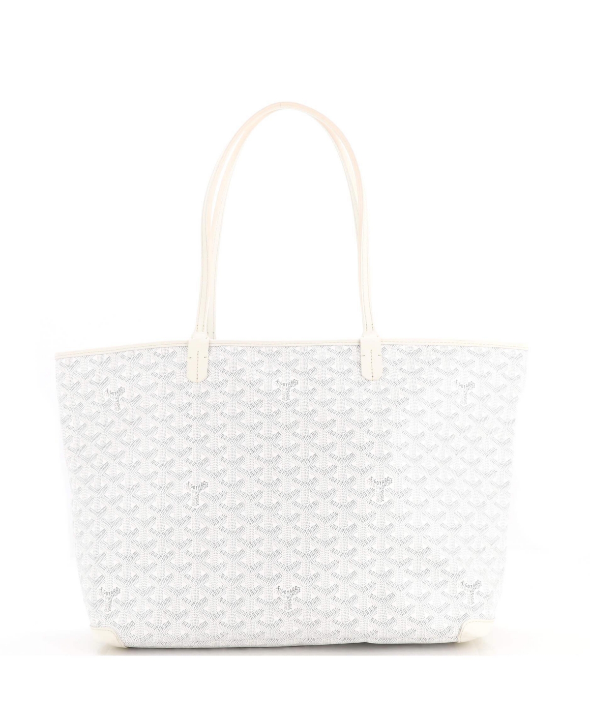 Click here for Pre-Owned Goyard Mm Artois Tote Coated Canvas - Wh... prices