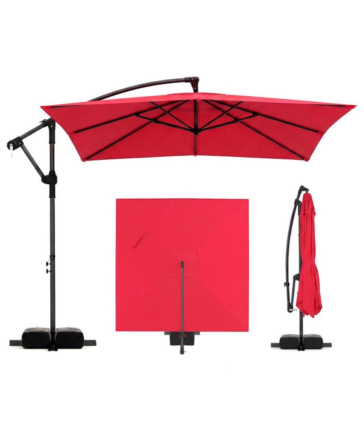 Click here for Gouun 8 x 8 Feet Square Hanging Offset Patio Umbre... prices