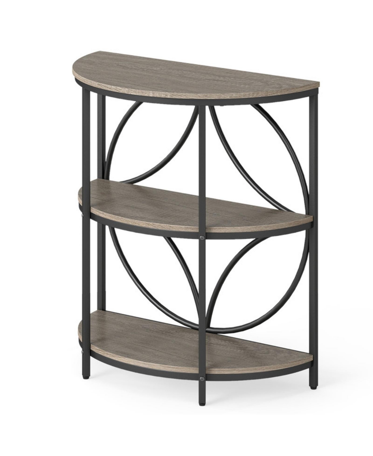 Click here for Sugift 3-Tier Half Round End Table with Sturdy Met... prices