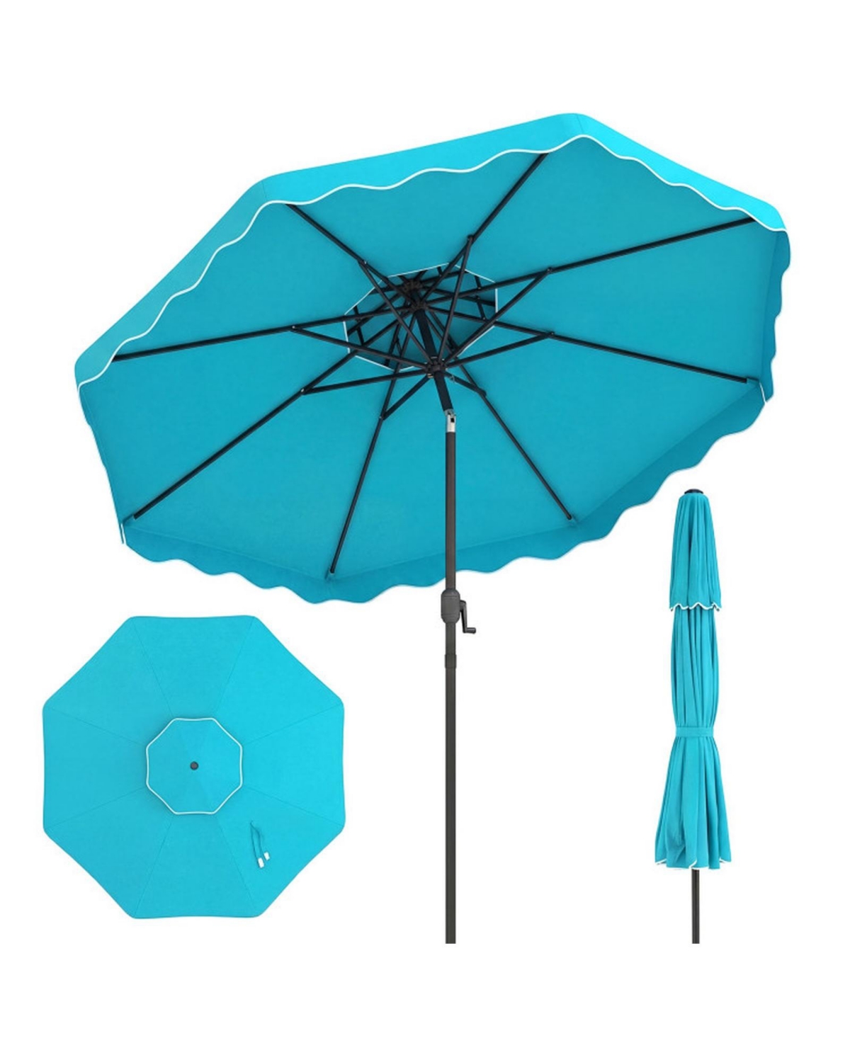 Click here for Gouun 10 Feet Outdoor Patio Umbrella with Push But... prices