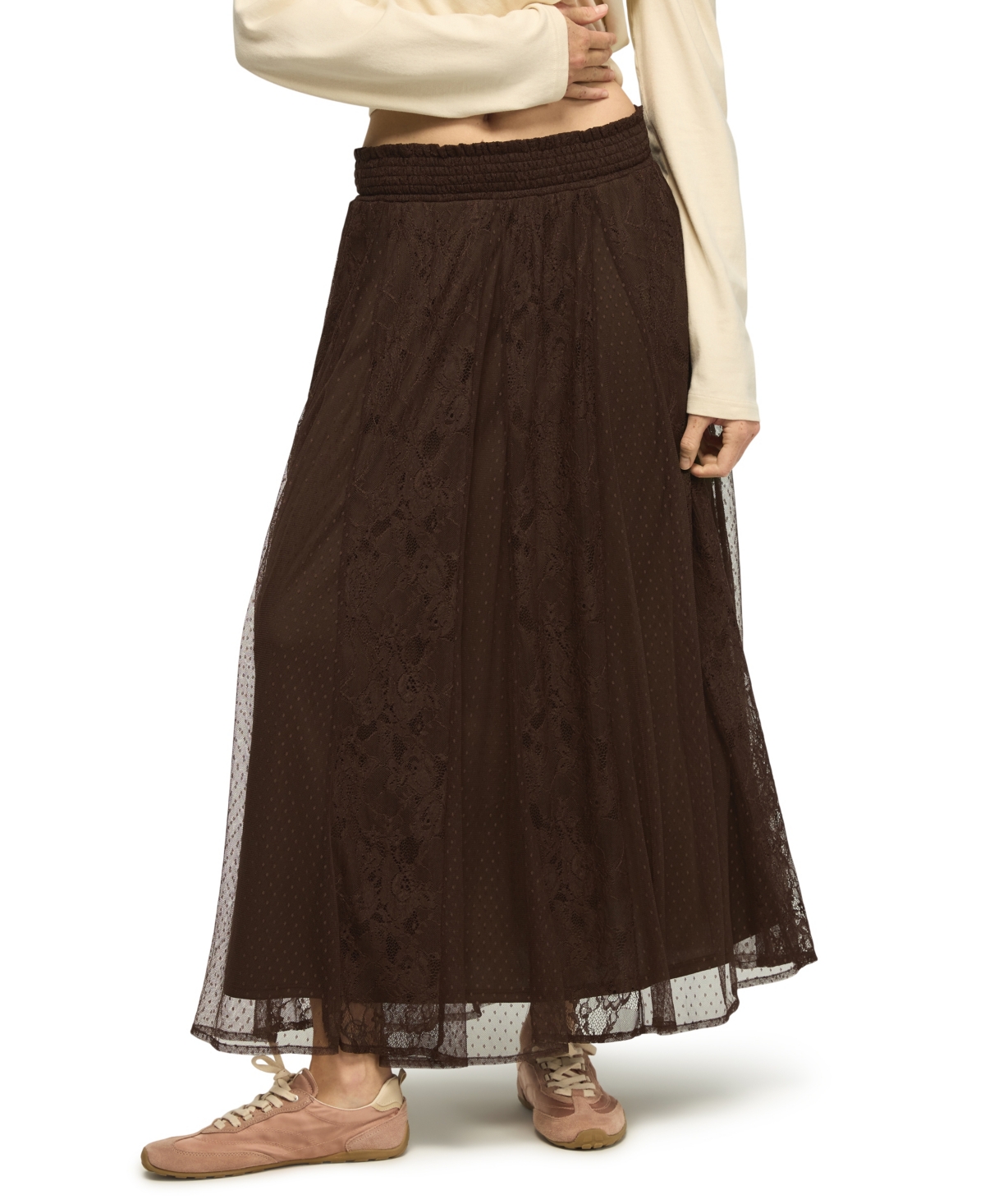 Click here for Lucky Brand Womens Allover Lace A-Line High-Waiste... prices