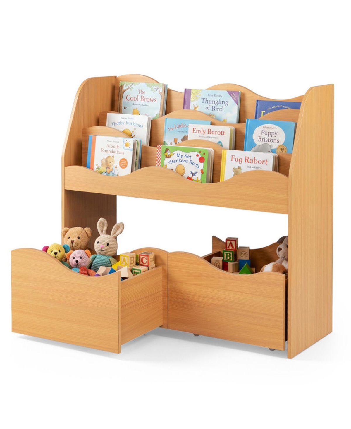 Click here for Sugift Kids Wooden Storage Organizer with 3-Tier B... prices