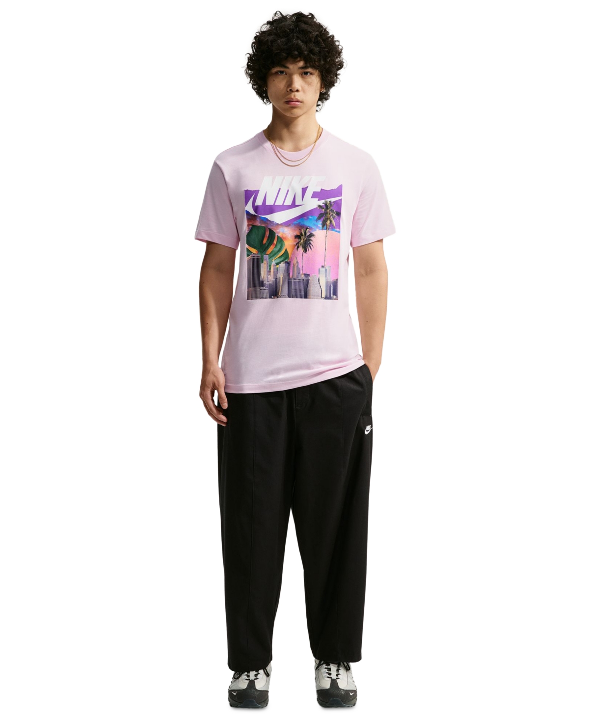 Click here for Nike Sportswear Club Mens Graphic T-Shirt - Pink F... prices
