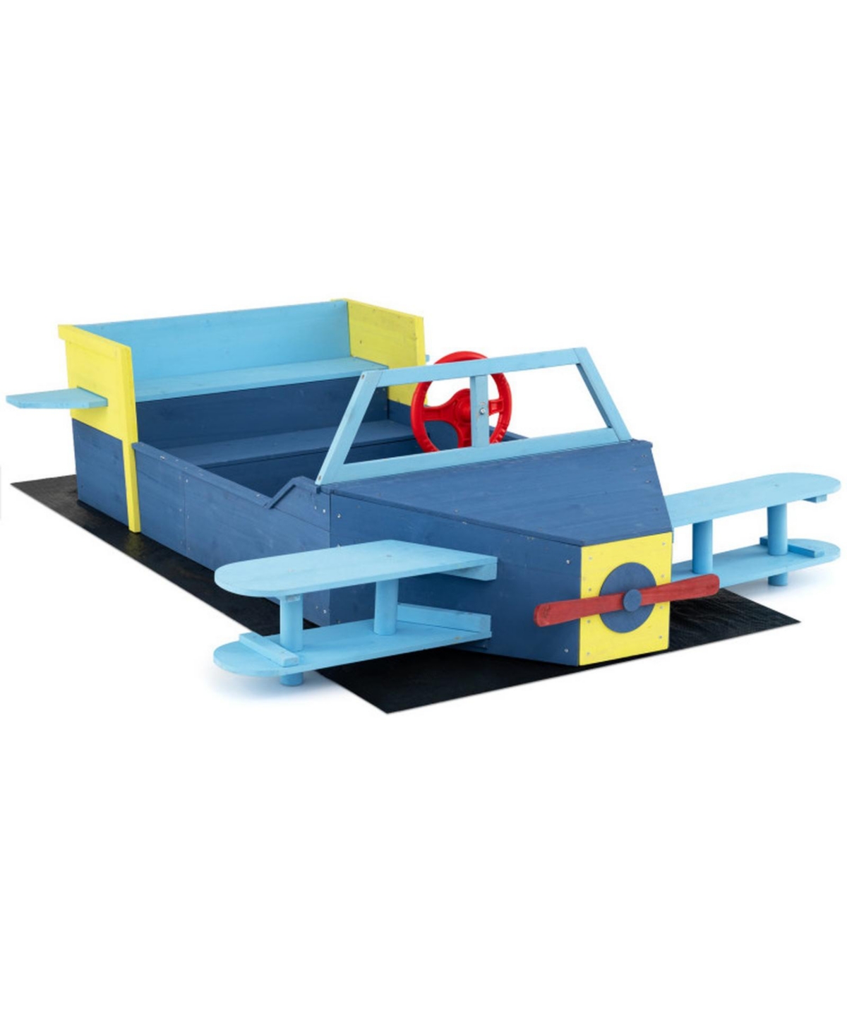 Click here for Sugift Large Glider-Inspired Wooden Sandbox with B... prices