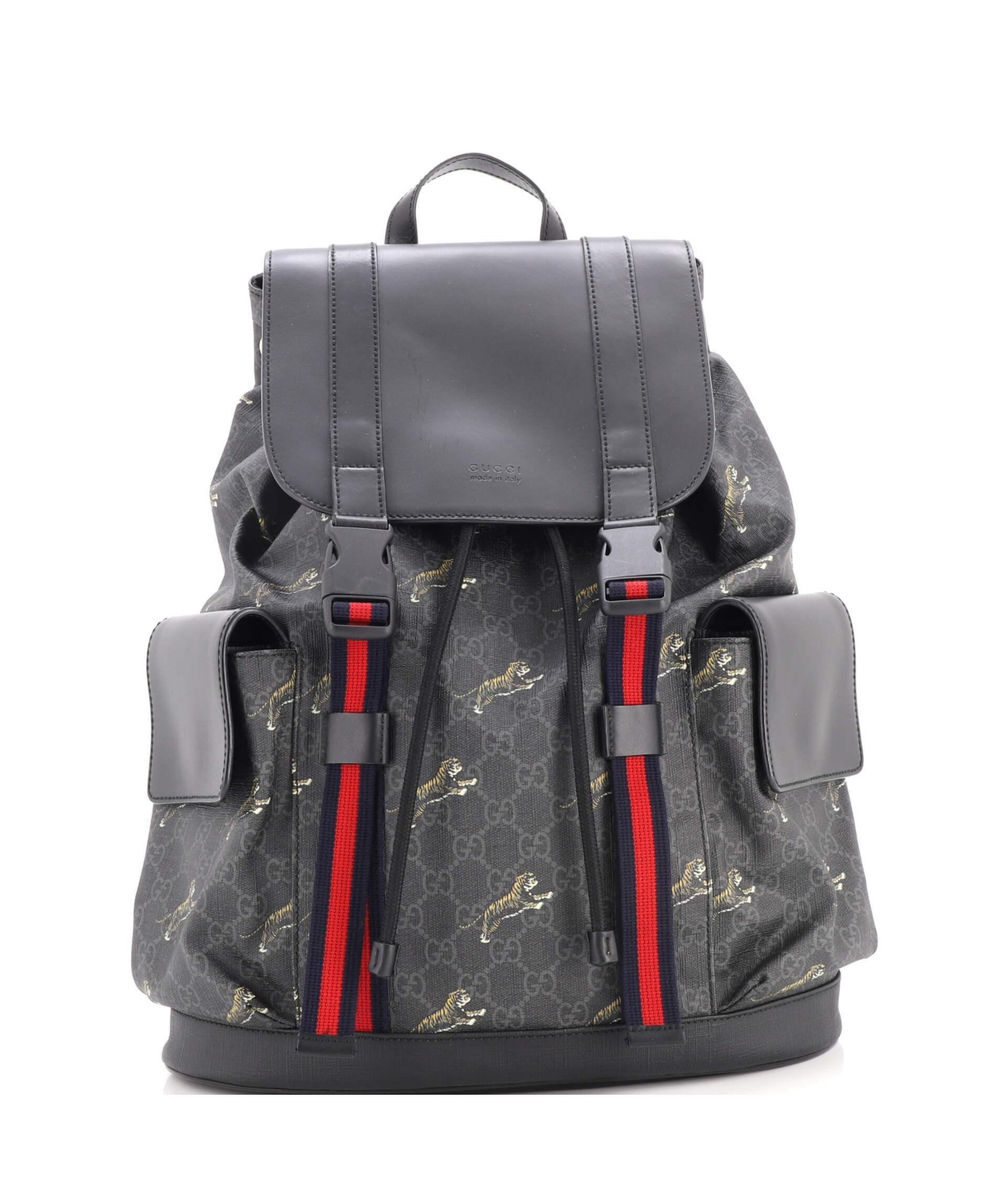 Click here for Pre-Owned Gucci Large Double Pocket Buckle Backpac... prices