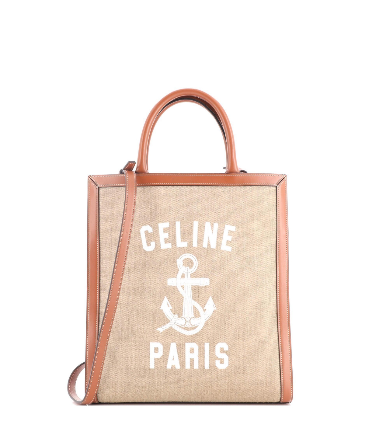 Click here for Pre-Owned Celine Small Vertical Cabas Tote Printed... prices