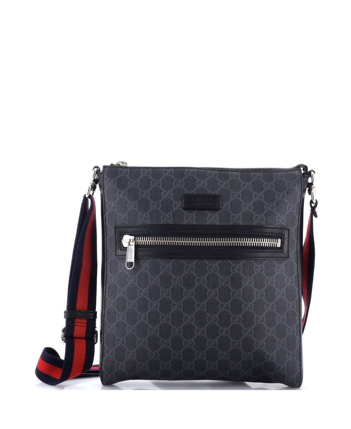 Click here for Pre-Owned Gucci Medium Web Strap Front Zip Messeng... prices
