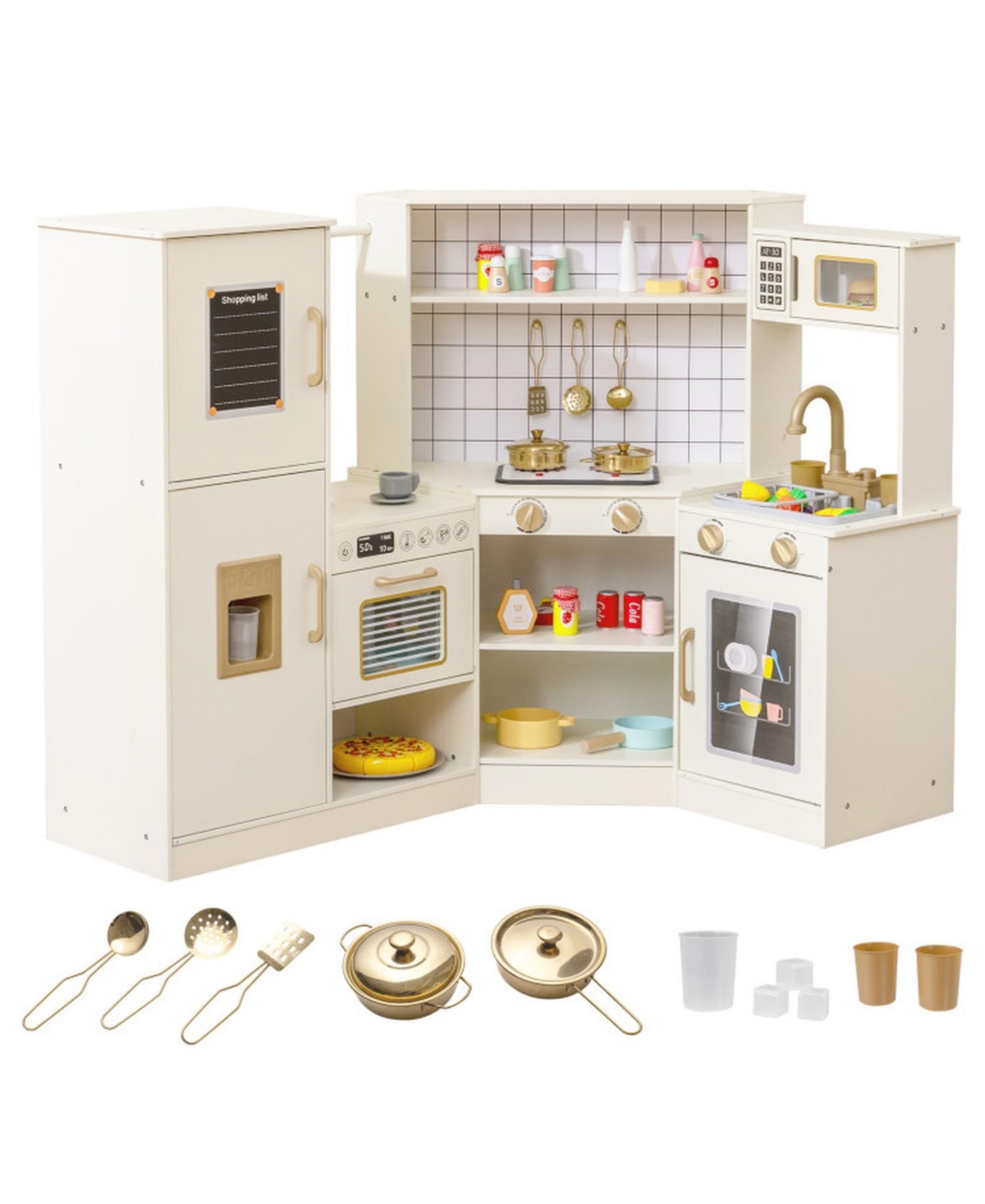 Click here for Sugift Corner Play Kitchen with Interactive Lights... prices