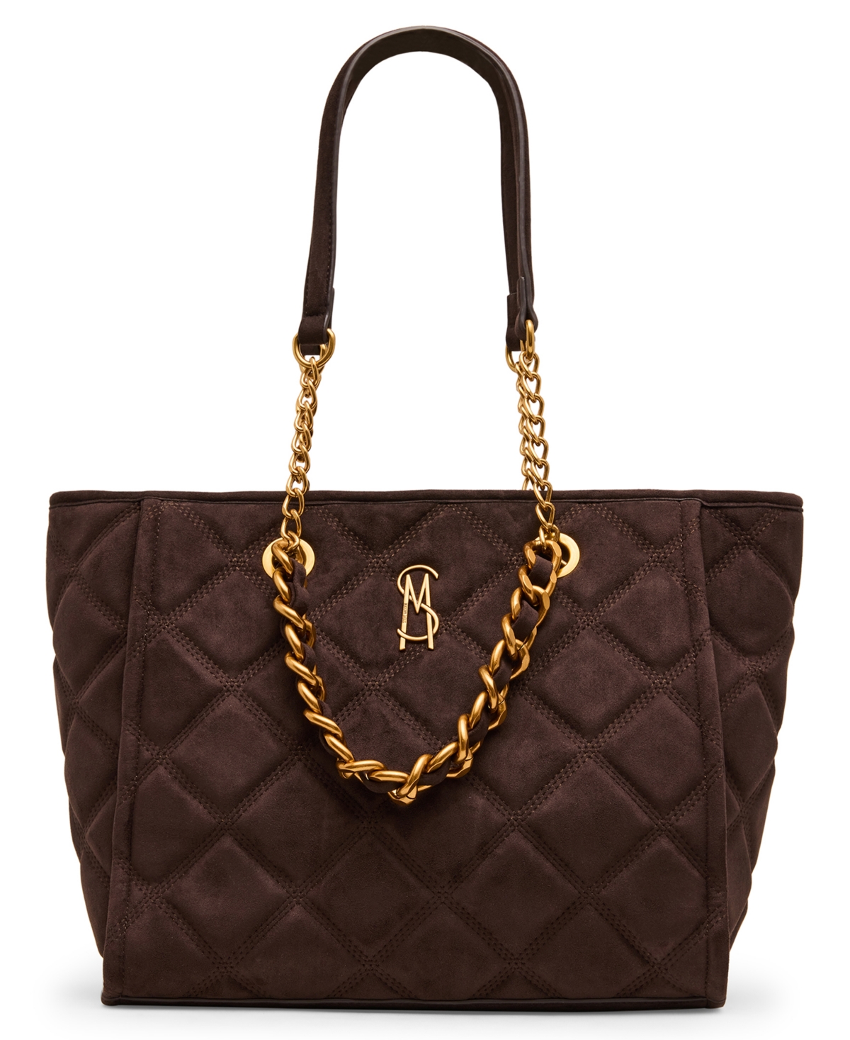 Click here for Steve Madden Kattt Quilted Large Tote Handbag - Ch... prices
