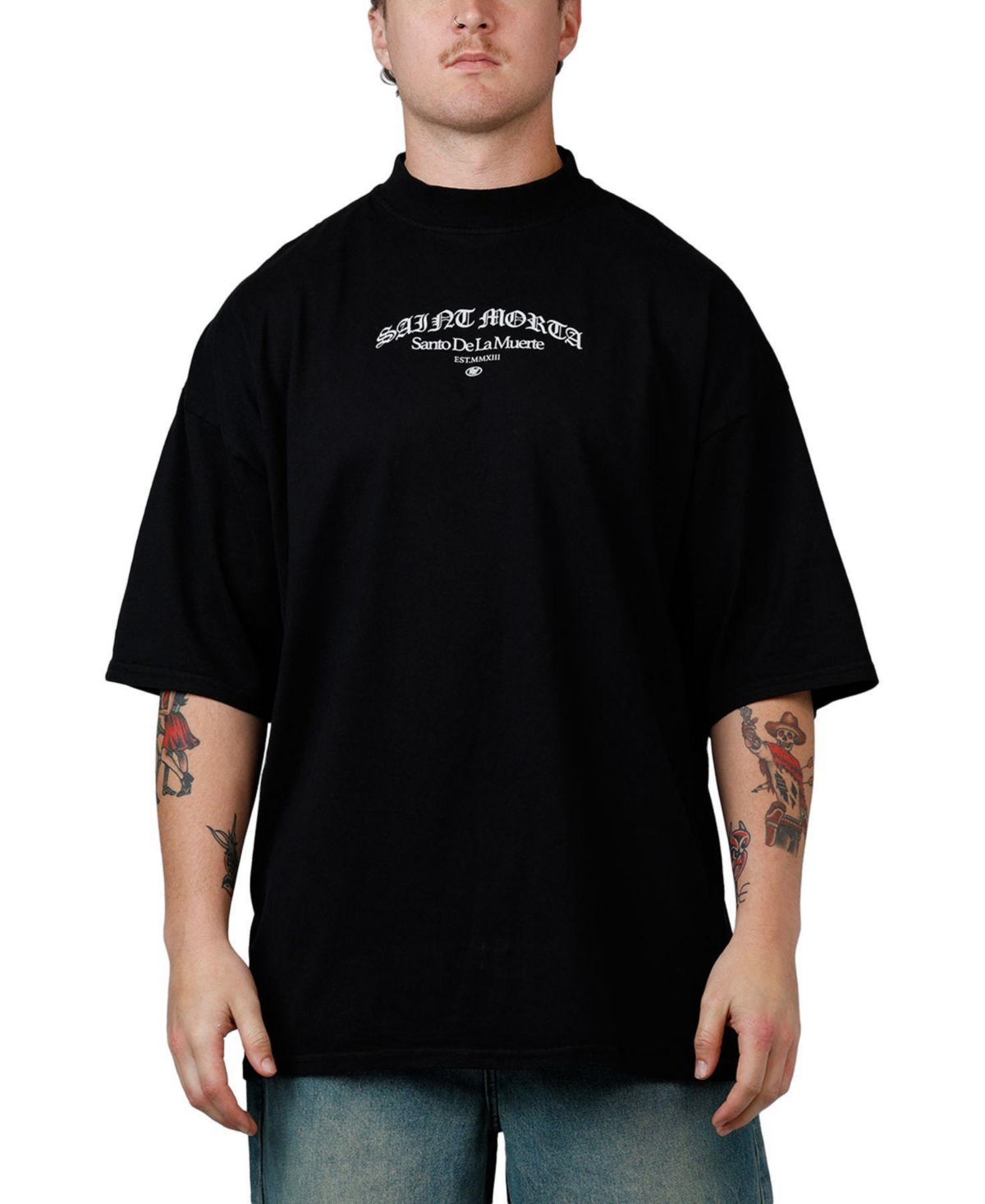 Click here for Saint Morta Mens The Cross T-Shirt - Black prices