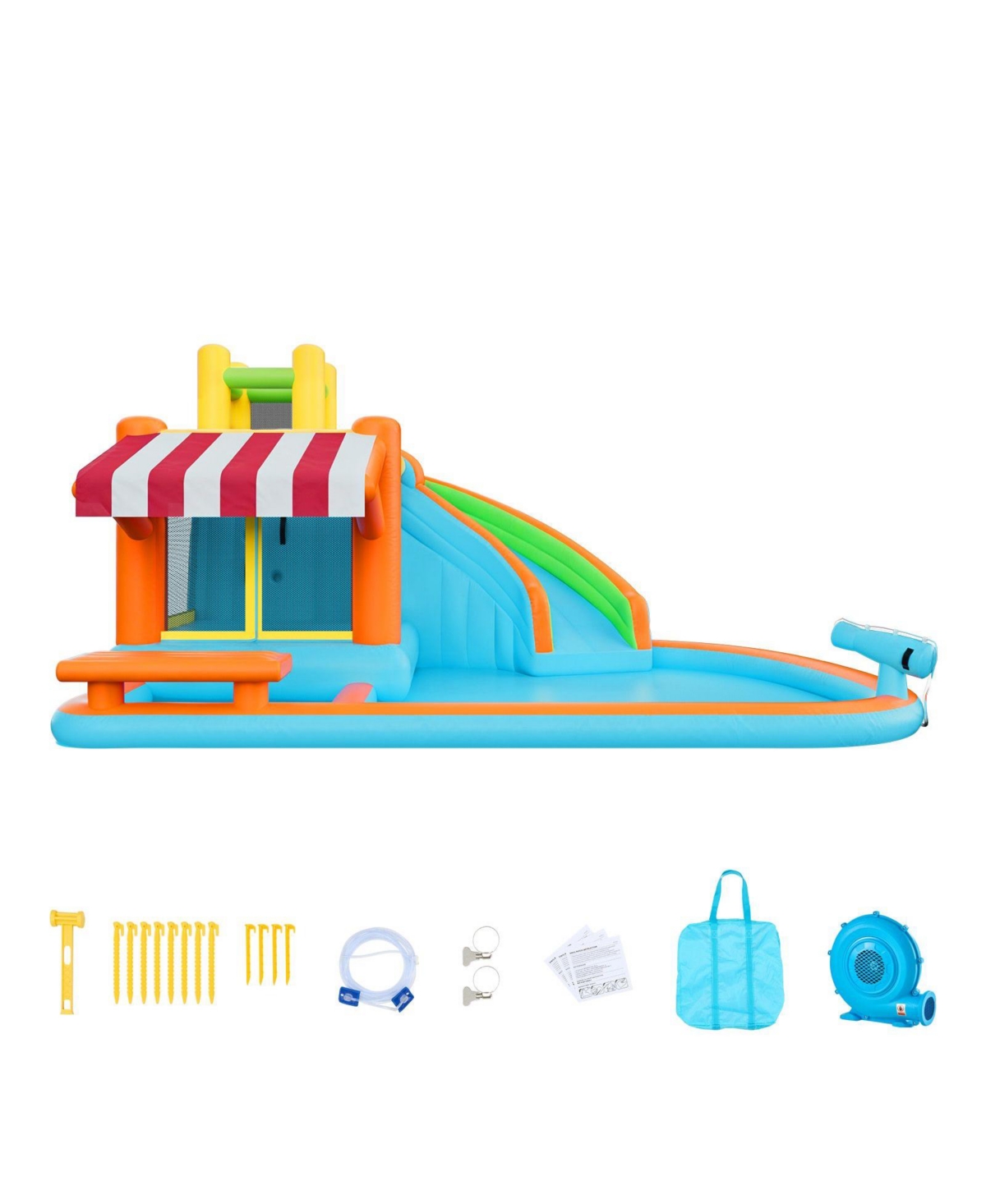 Click here for Hikeen 14.9 x 12.8 ft Inflatable Water Slide Bounc... prices