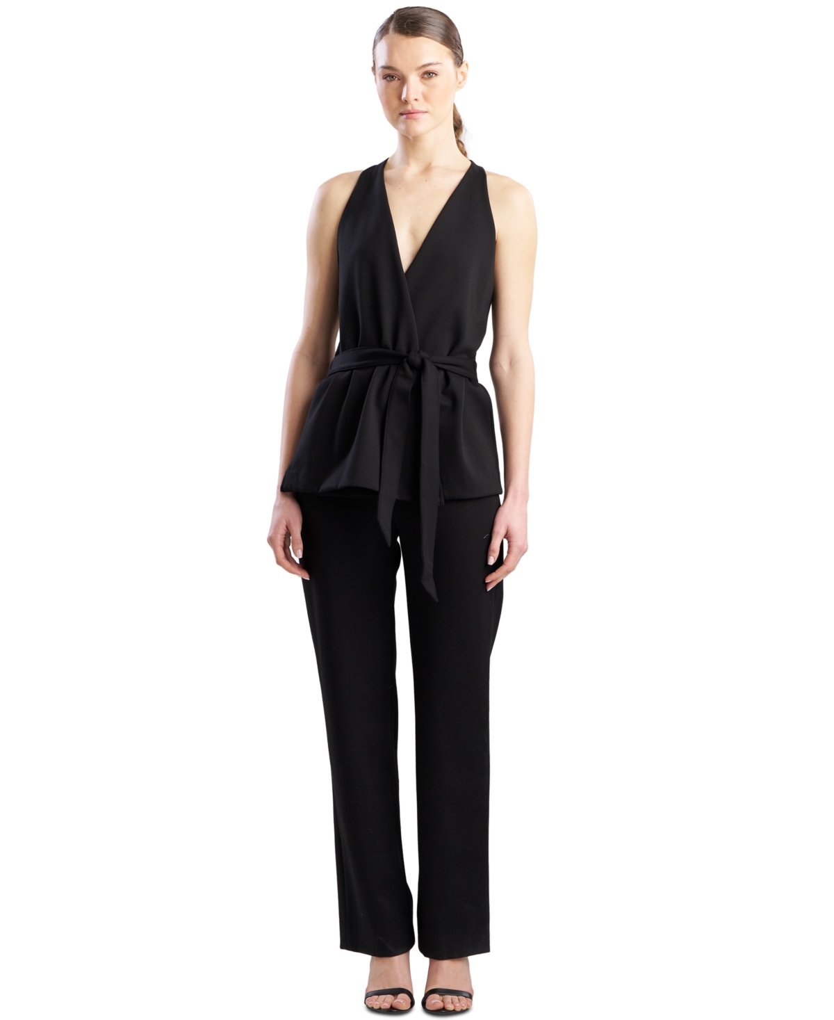 Click here for Natori Womens Sleeveless Jumpsuit - Black prices