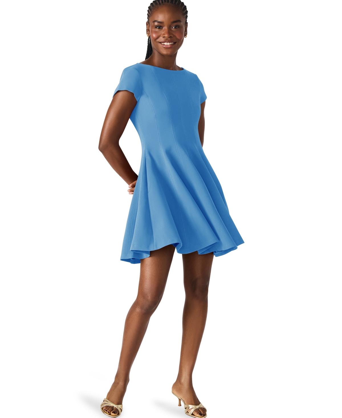 Click here for Steve Madden Womens Boat Neck Short Dress - Azure... prices
