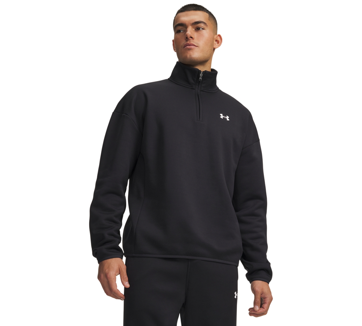 Click here for Under Armour Mens Fleece Sweatshirt - Black/White prices