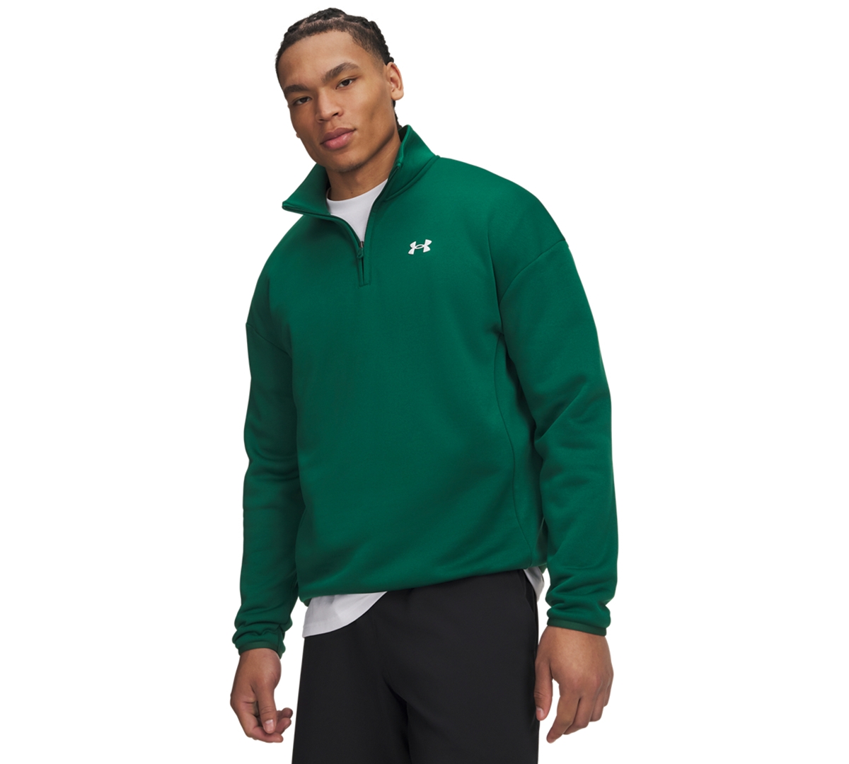 Click here for Under Armour Mens Fleece Sweatshirt - Campus Ivy/W... prices