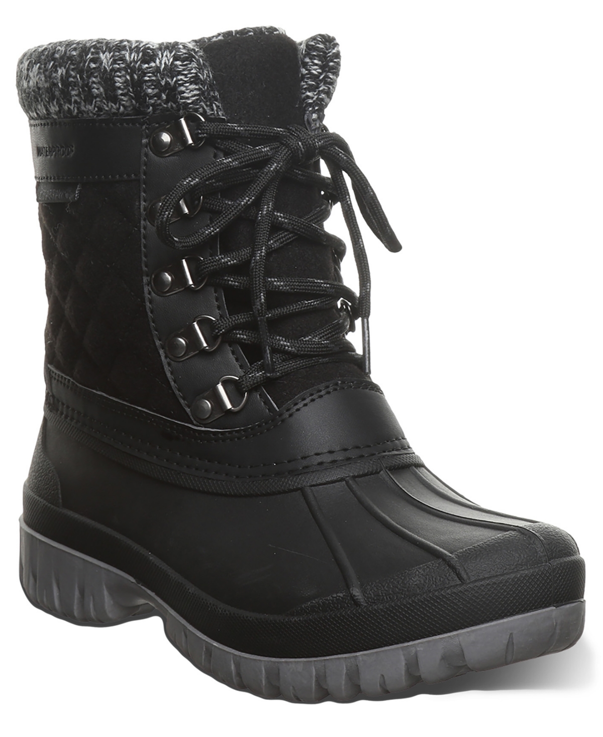 Click here for Bearpaw Womens Nadja Round Toe Wedge Boots - Black prices