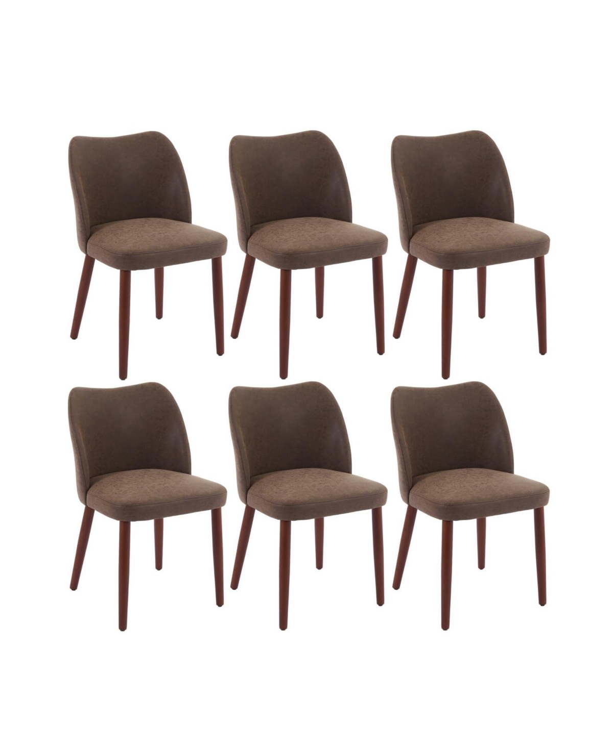 Click here for homfan Set of 6 Upholstered Dining Chairs with Win... prices