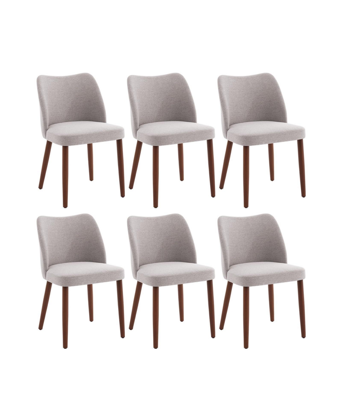 Click here for homfan Set of 6 Upholstered Dining Chairs with Win... prices