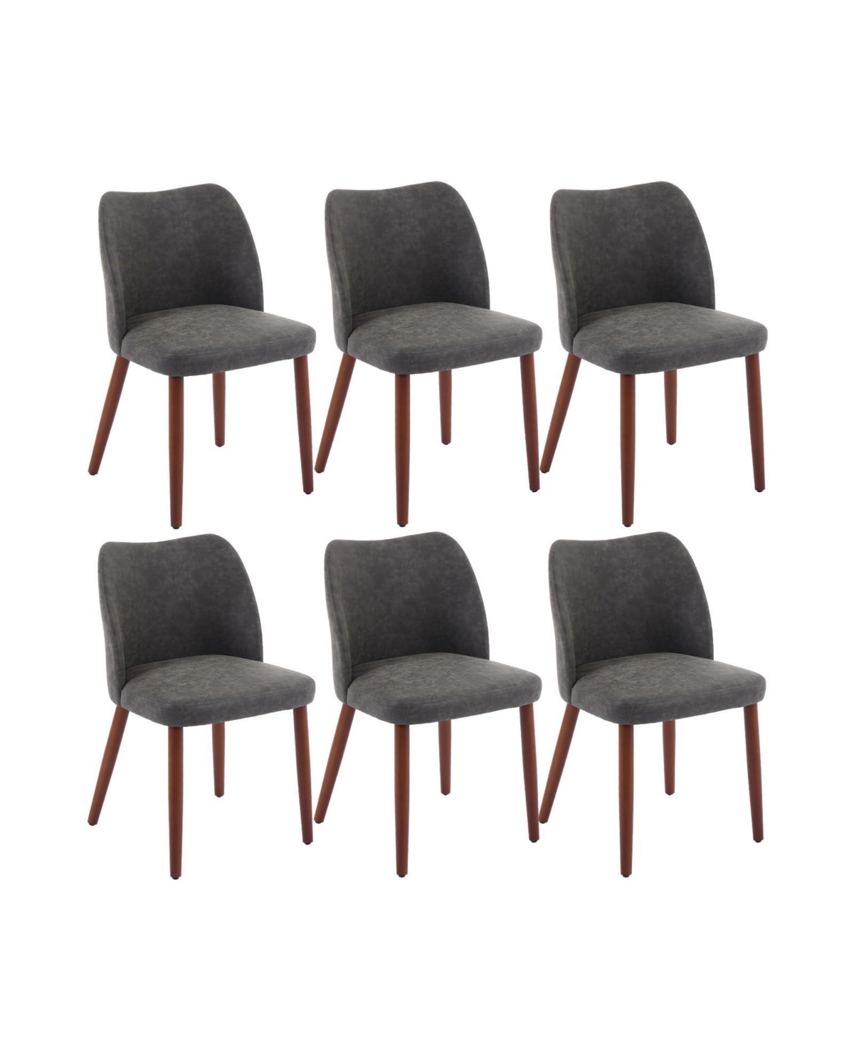 Click here for homfan Set of 6 Upholstered Dining Chairs with Win... prices