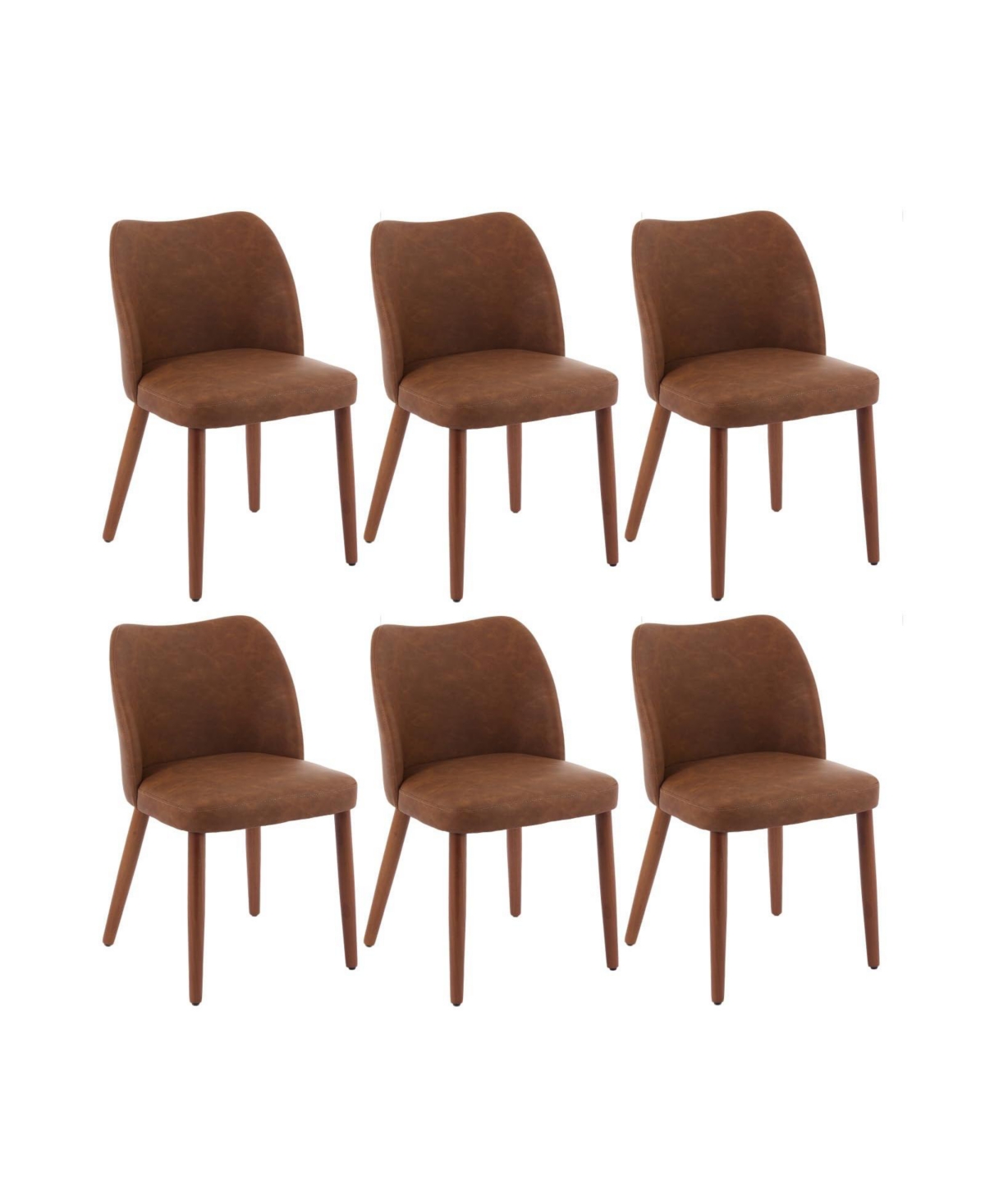 Click here for homfan Set of 6 Upholstered Dining Chairs with Win... prices