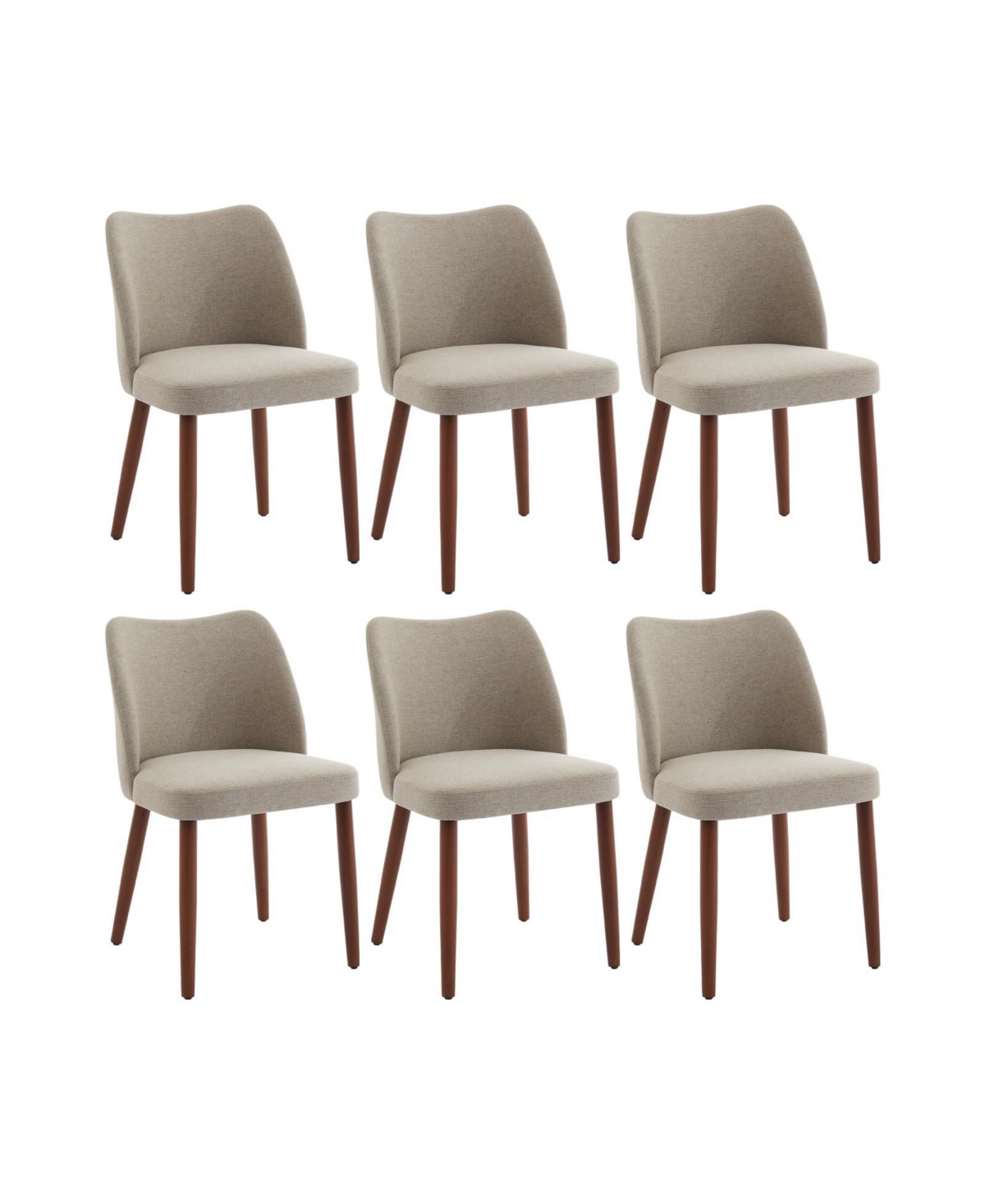 Click here for homfan Set of 6 Upholstered Dining Chairs with Win... prices