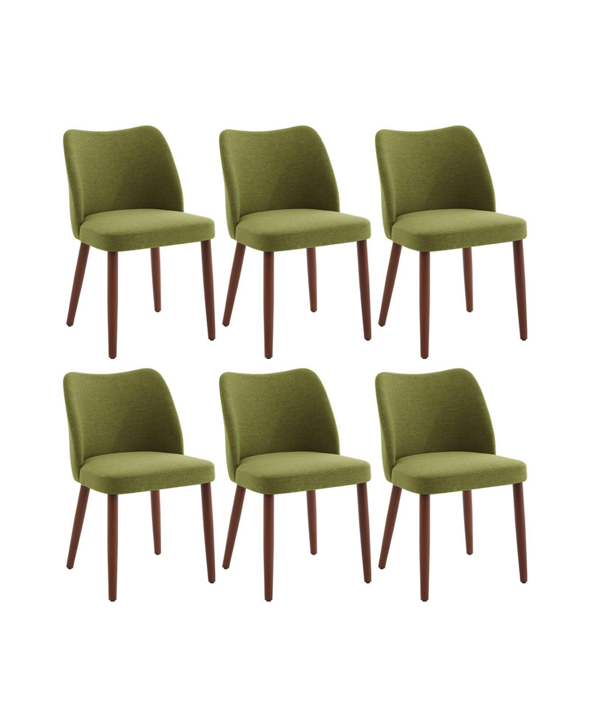 Click here for homfan Set of 6 Upholstered Dining Chairs with Win... prices
