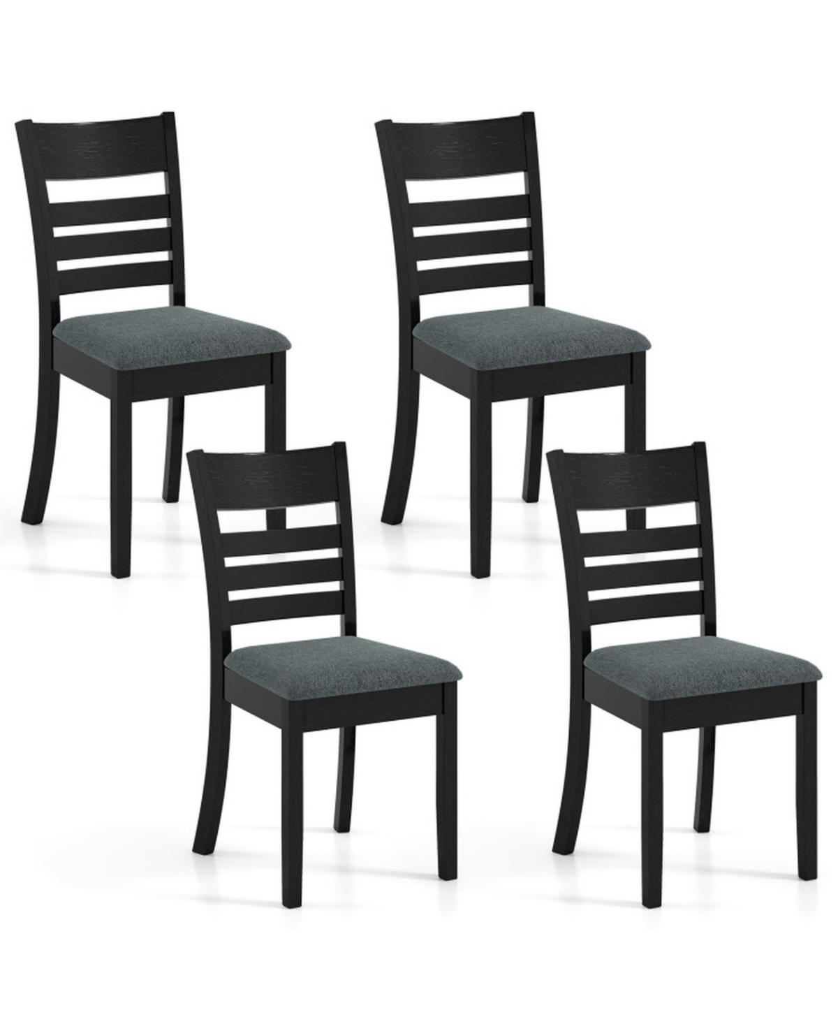 Click here for Sugift Wooden Upholstered Kitchen Chairs Set of 4... prices