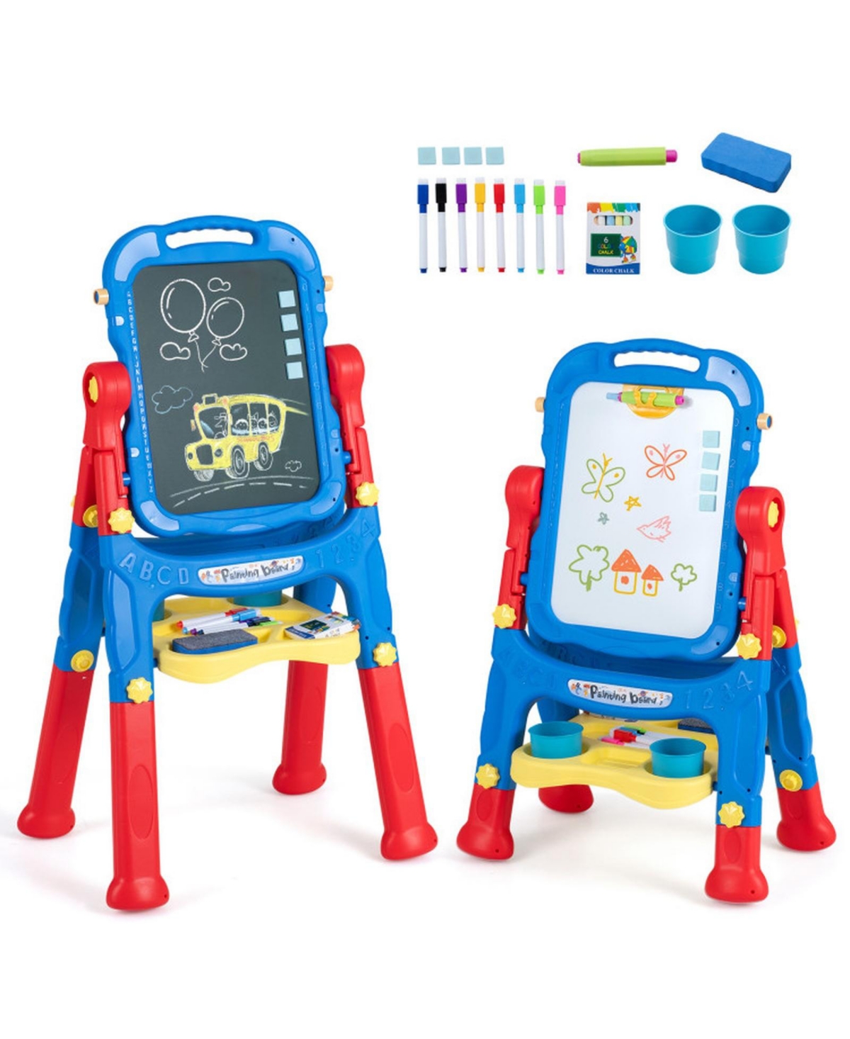 Click here for Sugift 4-in-1 Kids Art Easel with Adjustable Heigh... prices