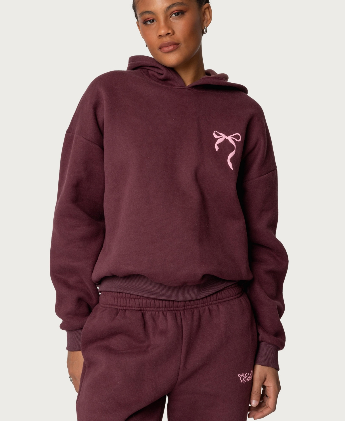 Click here for Edikted Womens Sasha Oversized Graphic Fleece Hood... prices