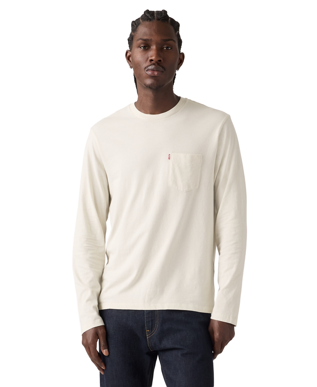 Click here for Levis Mens Long Sleeve Crewneck Pocket T-Shirt - C... prices