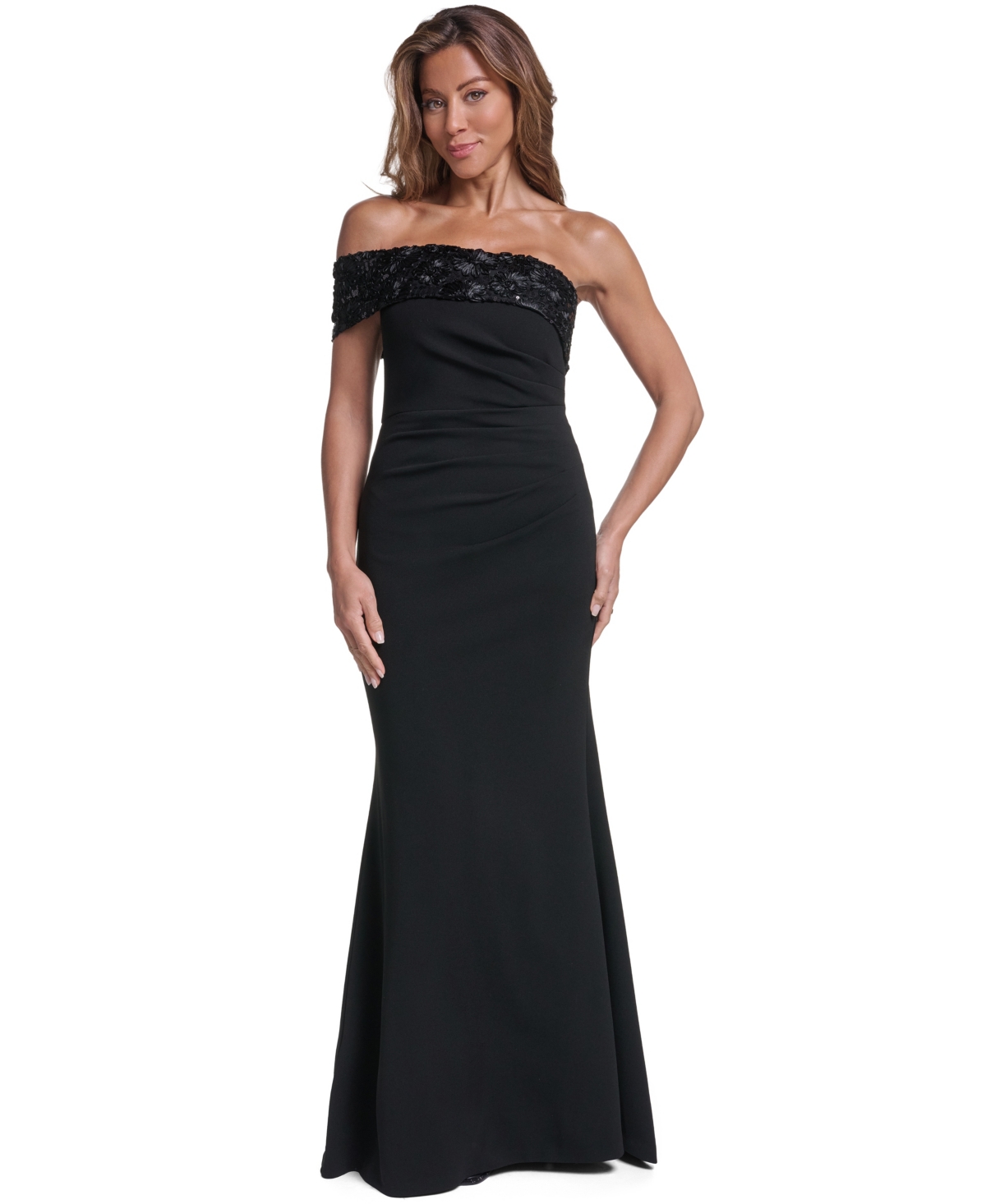 Click here for Eliza J Petite One-Shoulder Embellished Formal Gow... prices