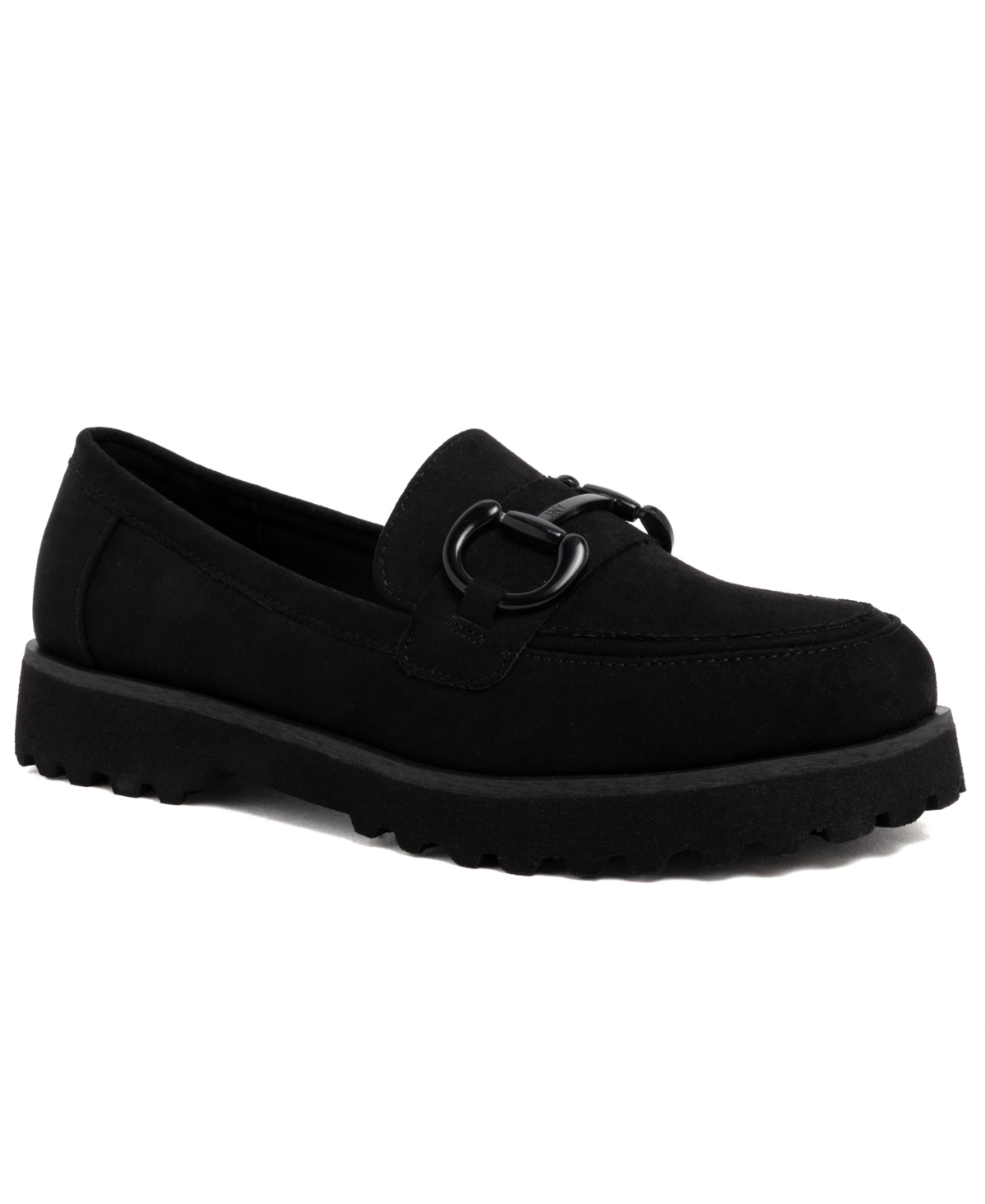 Click here for Jones New York Womens Printa Lug Sole Loafers - Bl... prices