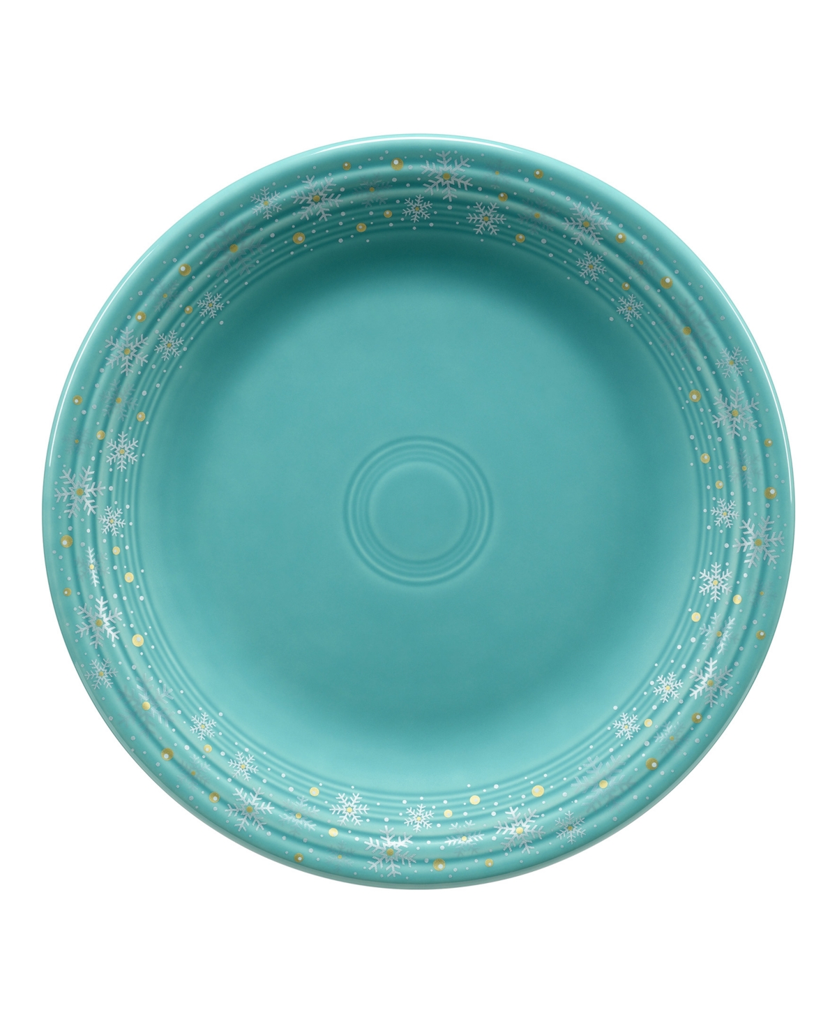 Click here for Fiesta Turquoise Snowflakes Classic Rim Dinner Pla... prices