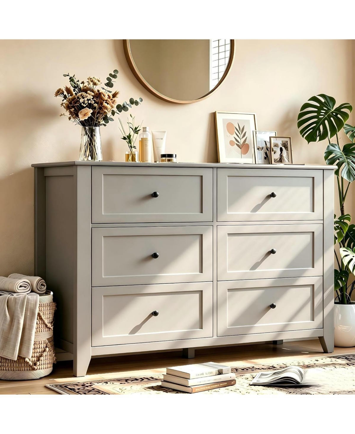 Click here for 54 Wide 6-Drawer Lacquered Storage Chest  Modern D... prices