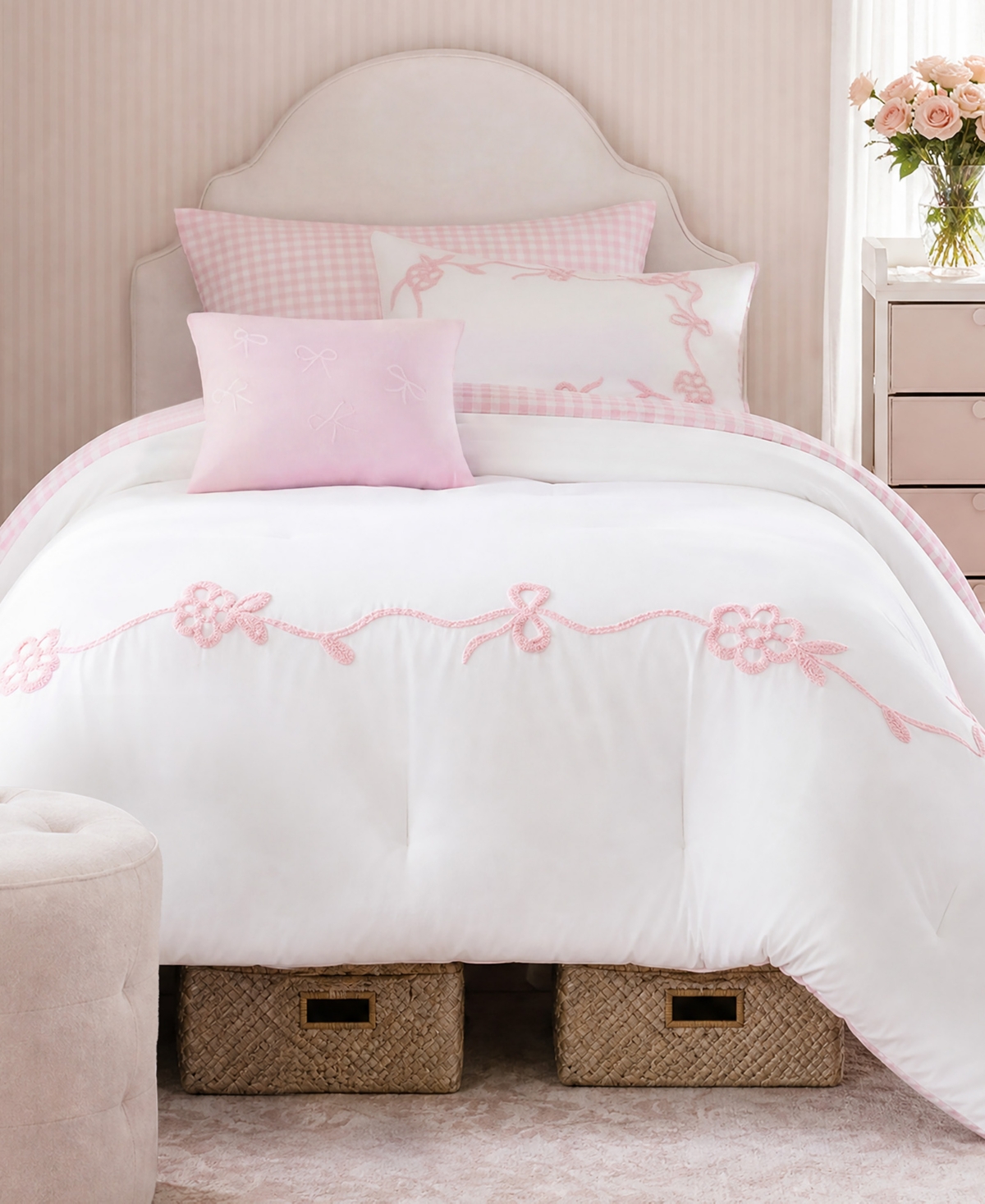 Click here for Intelligent Design Tiffany Floral Embroidered Soft... prices