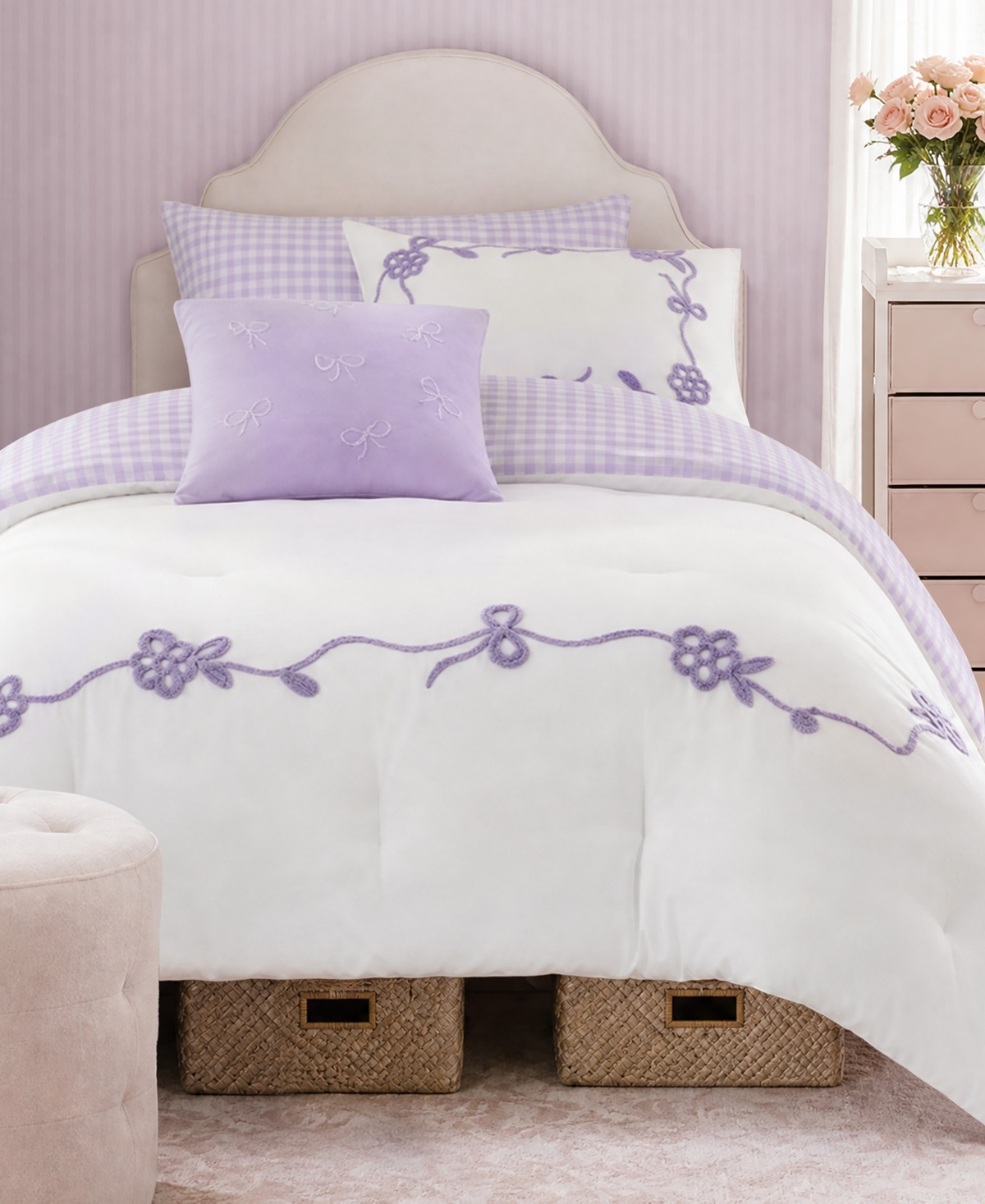 Click here for Intelligent Design Tiffany Floral Embroidered Soft... prices