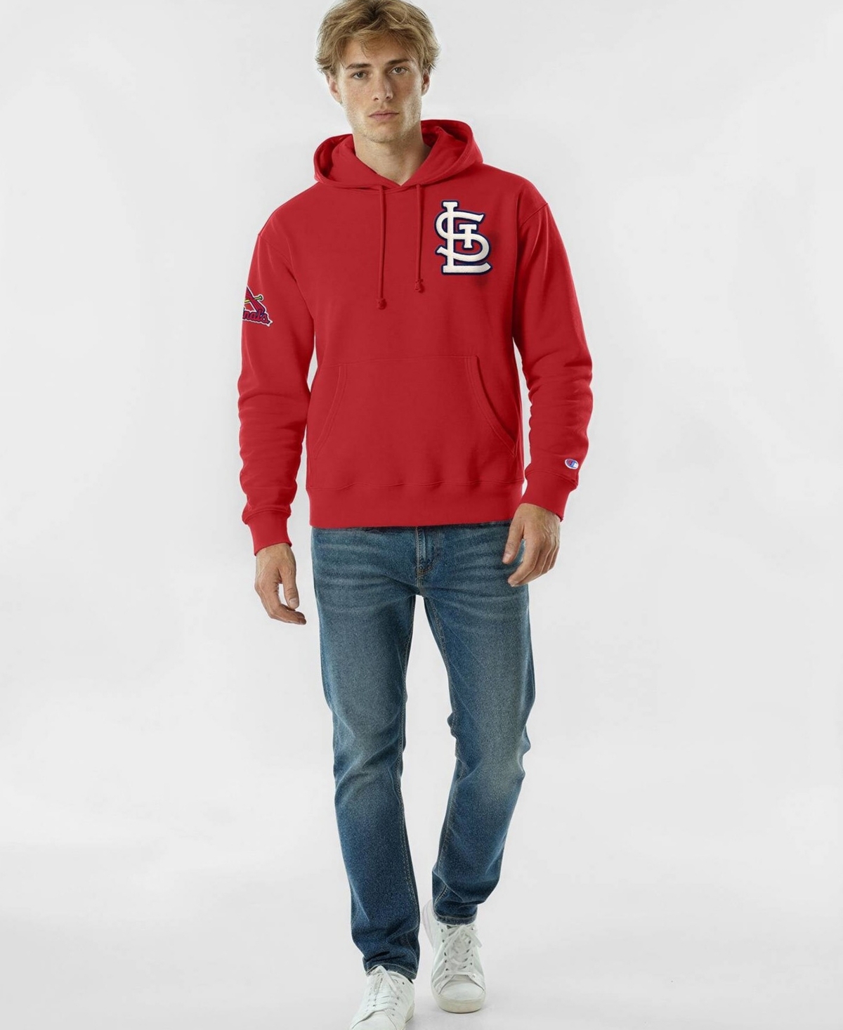 Click here for Champion Mens Red St. Louis Cardinals Reverse Weav... prices